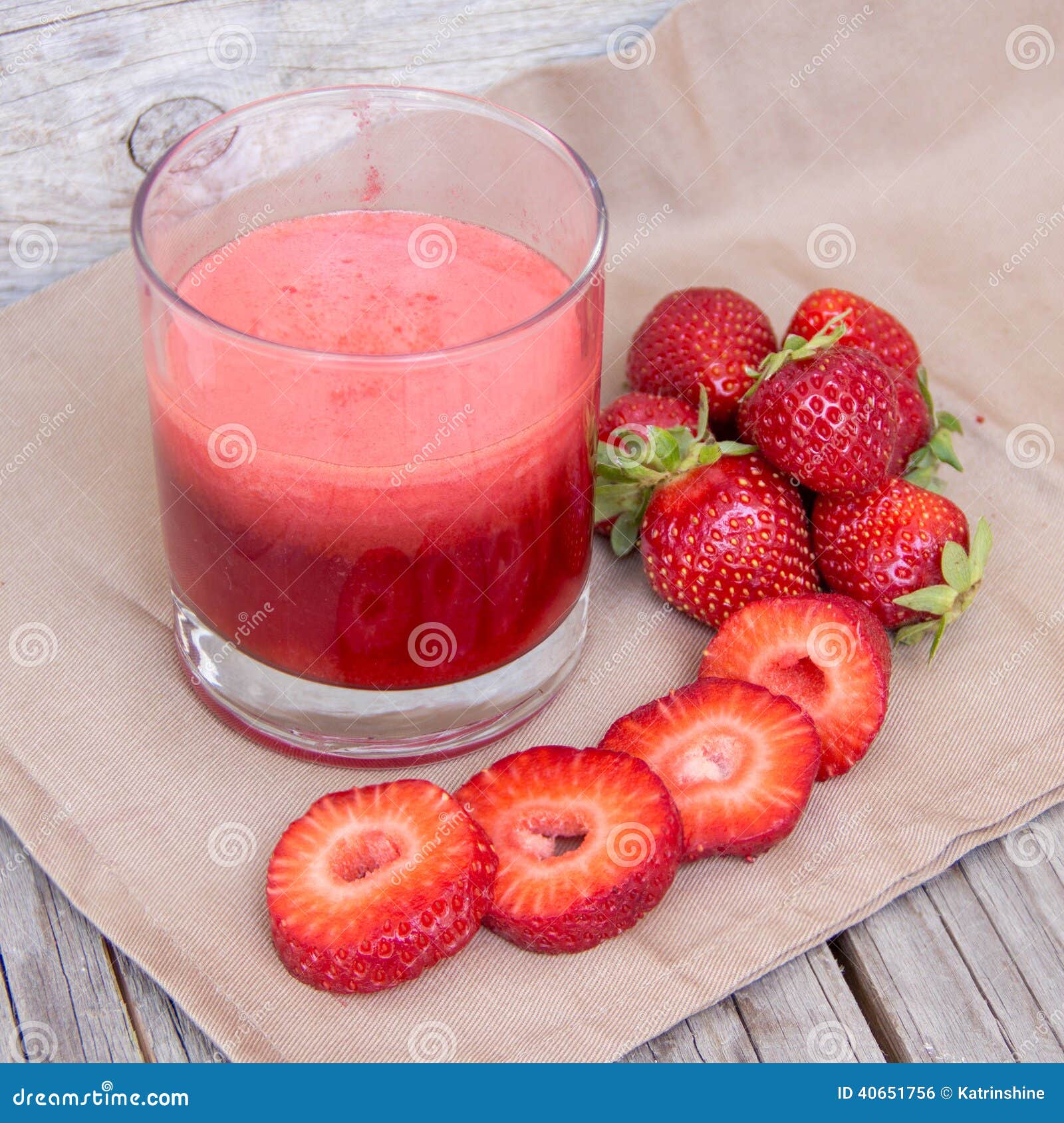 Fresh Strawberry Smoothie Juice and Strawberries Stock Photo - Image of ...