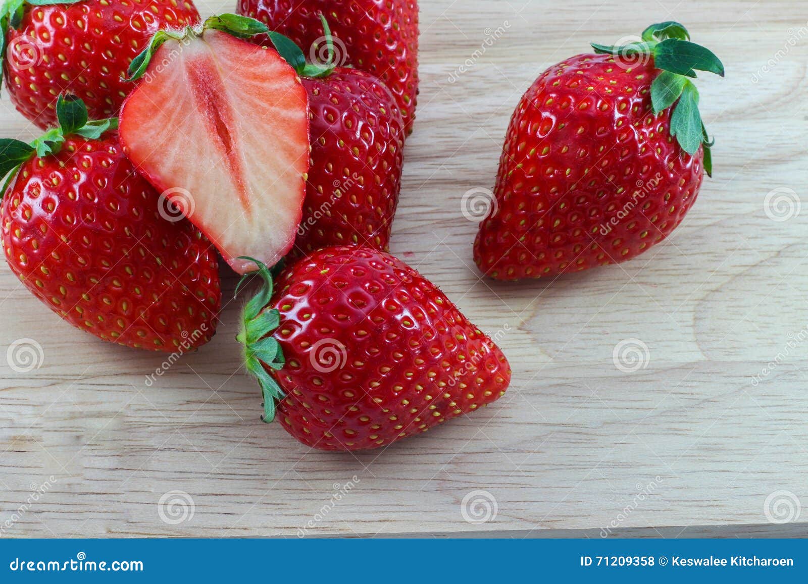 FRESH STRAWBERRY stock photo. Image of splat, wood, food - 71209358