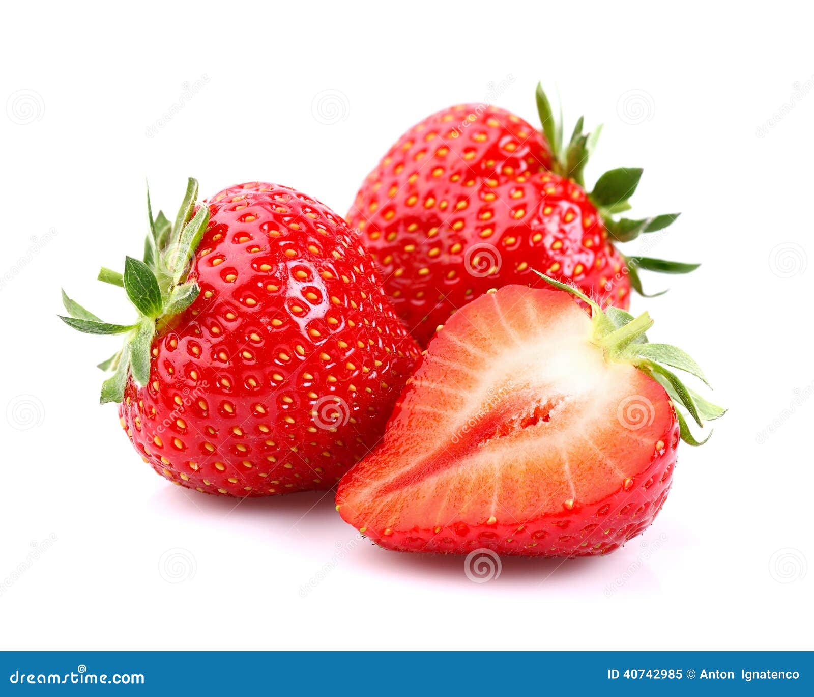 Fresh strawberry stock image. Image of berry, green, closeup - 40742985