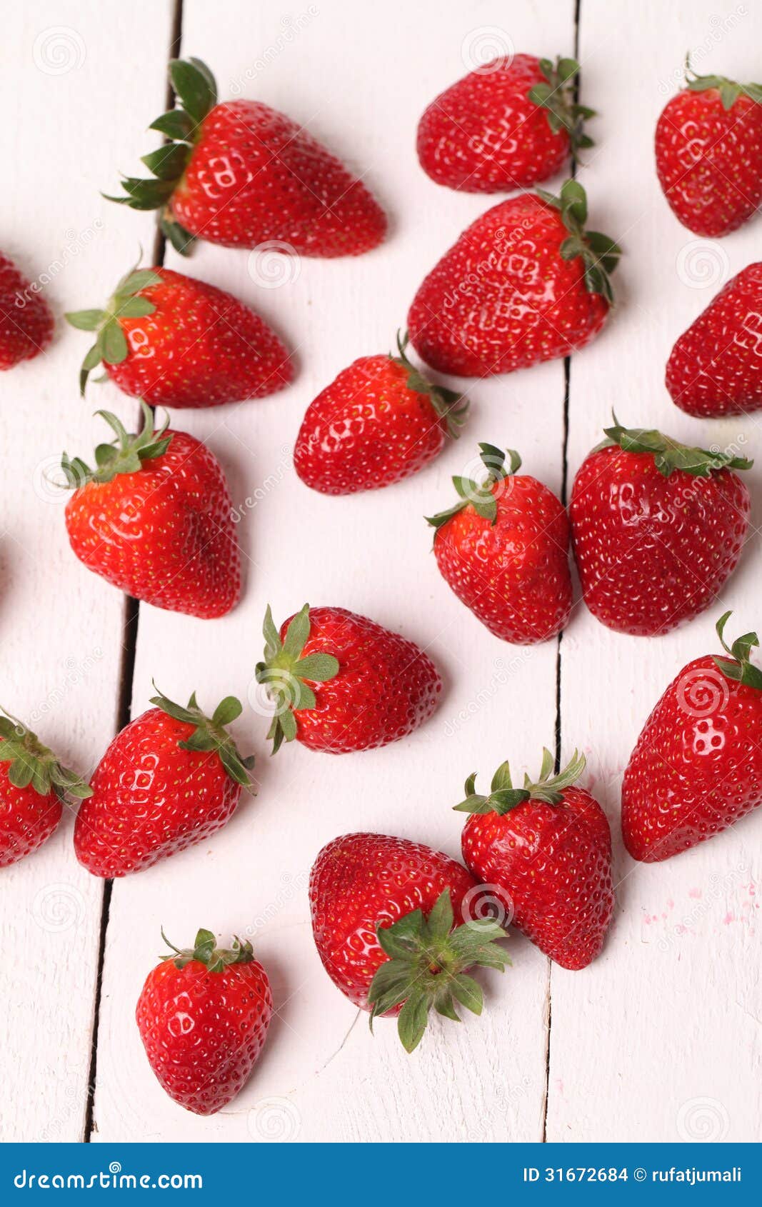 Fresh Strawberry on a White Table Stock Photo - Image of garden, berry ...