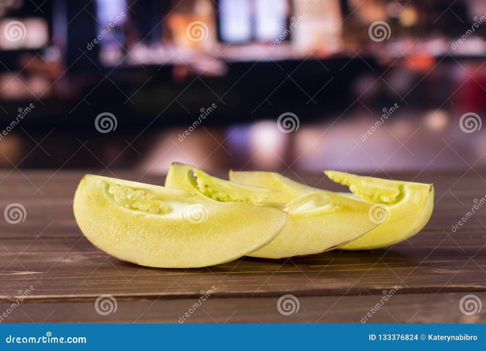 Fresh Striped Pepino Melon with Restaurant Stock Photo - Image of fruit ...