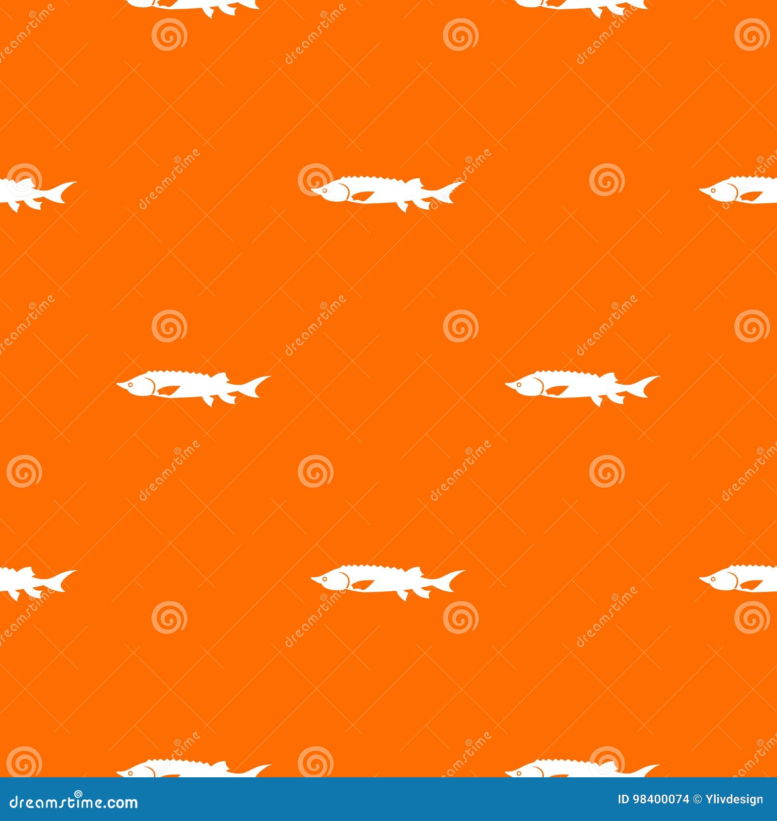 Fresh Sturgeon Fish Pattern Seamless Stock Vector - Illustration of ...