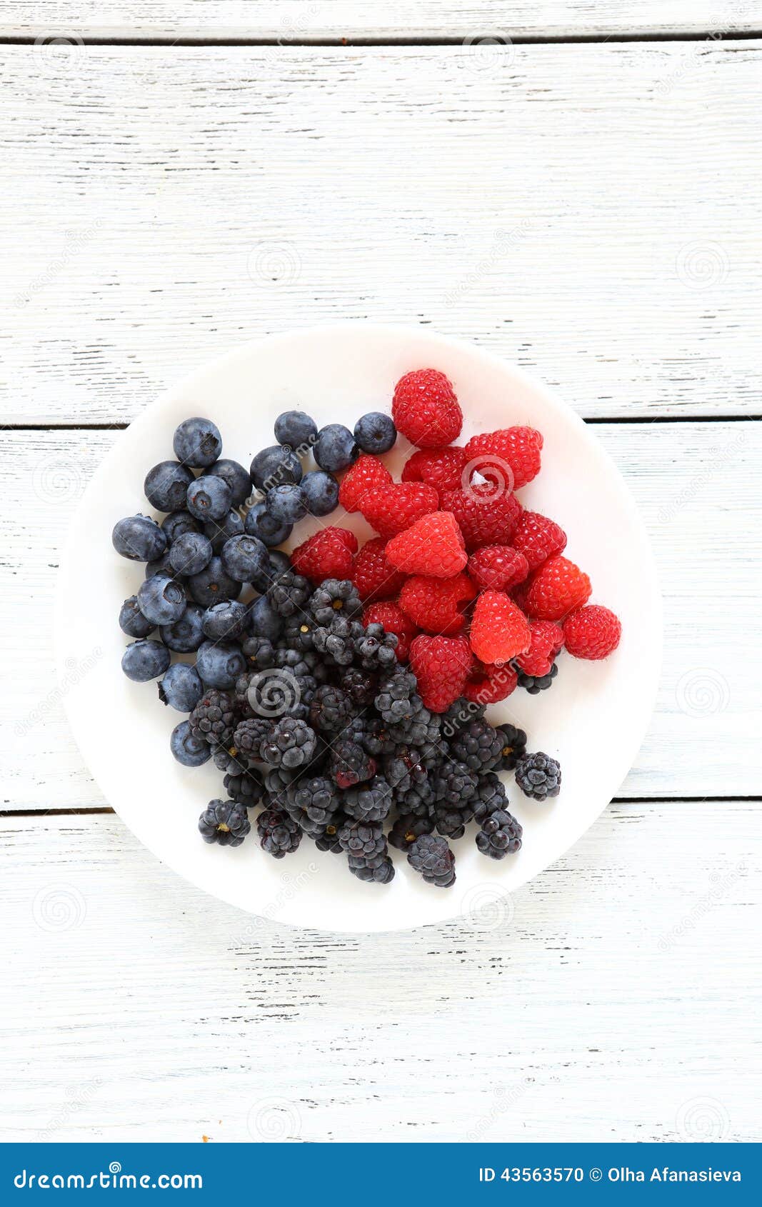 Fresh Summer Berries on a Plate Stock Photo - Image of bowl, colorful ...