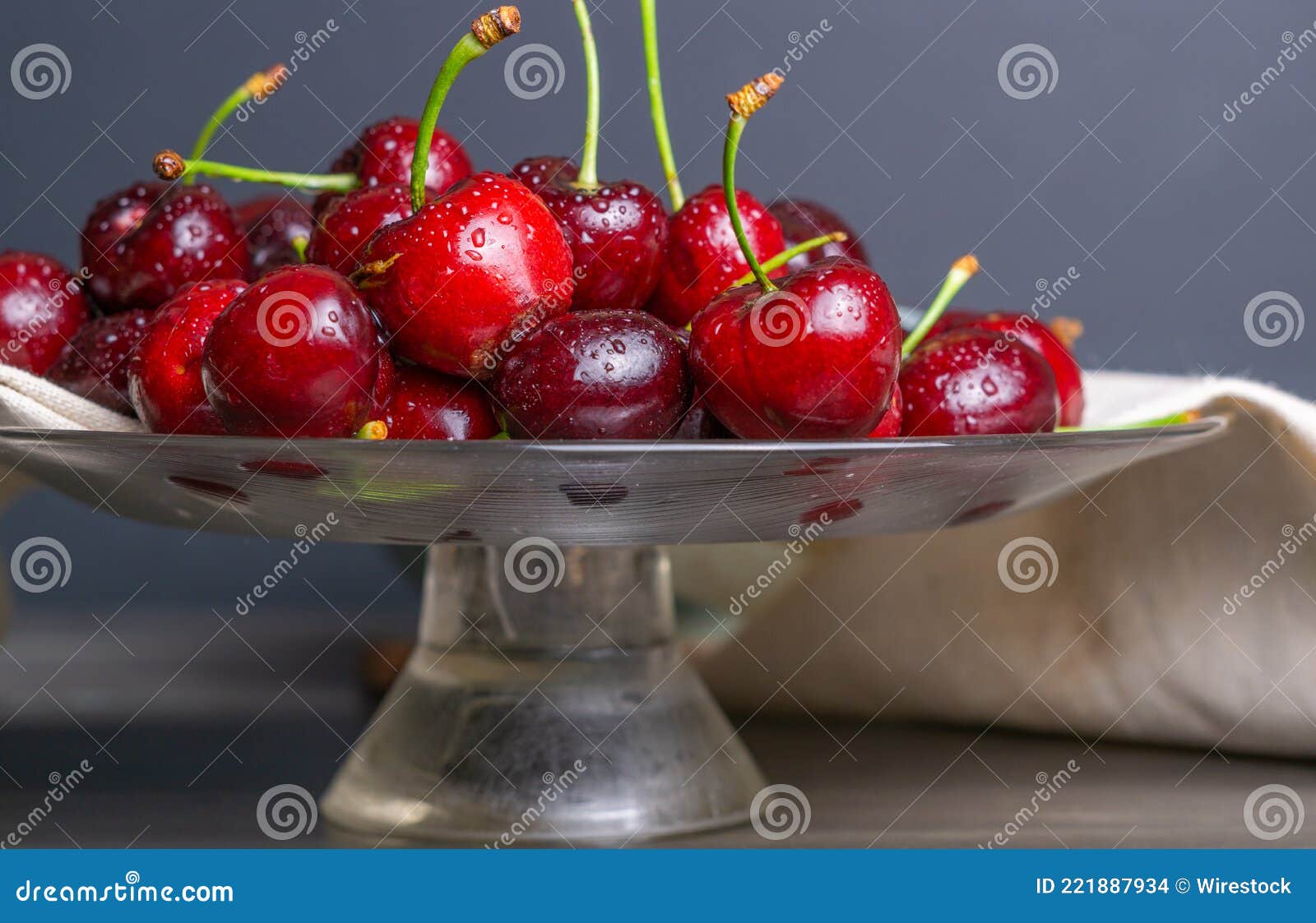 Fresh summer cherries stock photo. Image of vegetarian - 221887934
