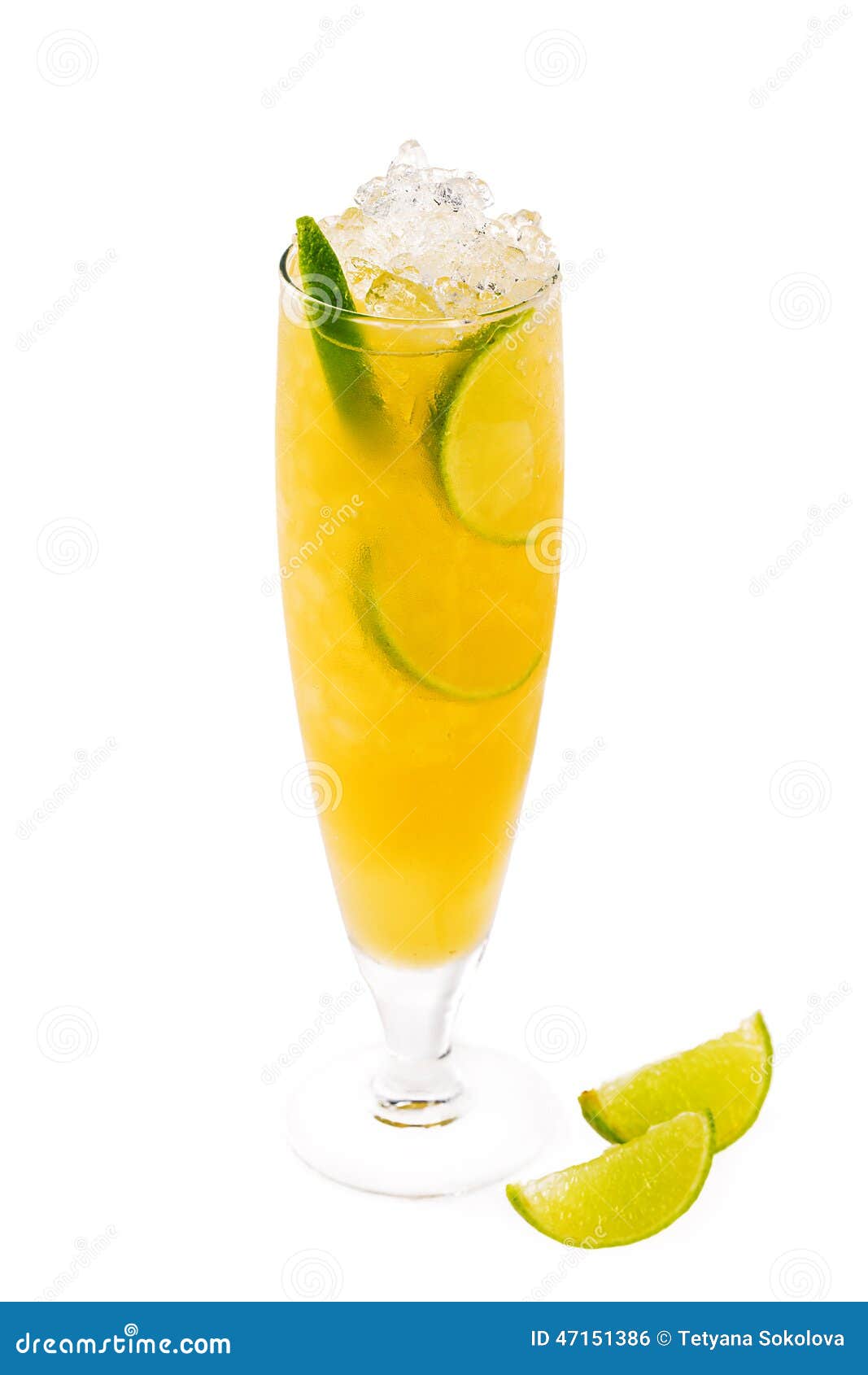 Fresh Summer Cocktail with Lime Stock Photo - Image of party, crush ...