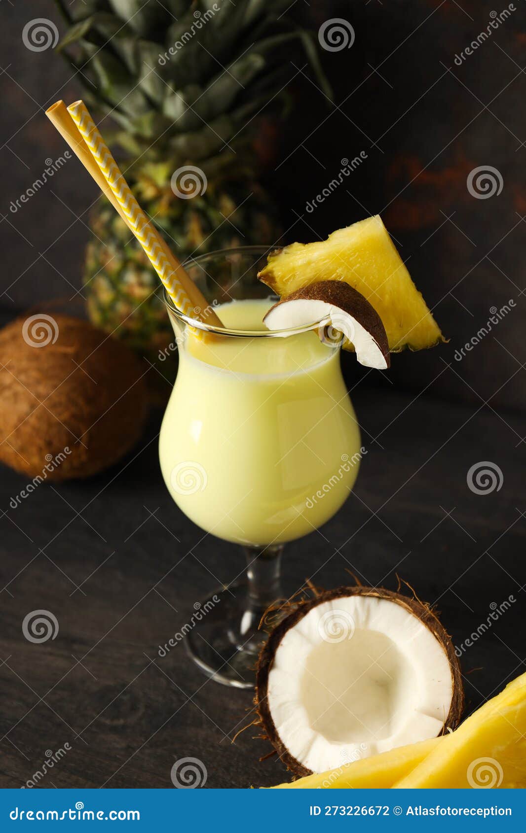 Fresh Summer Cocktail - Pina Colada, Fresh Summer Drink Concept Stock ...