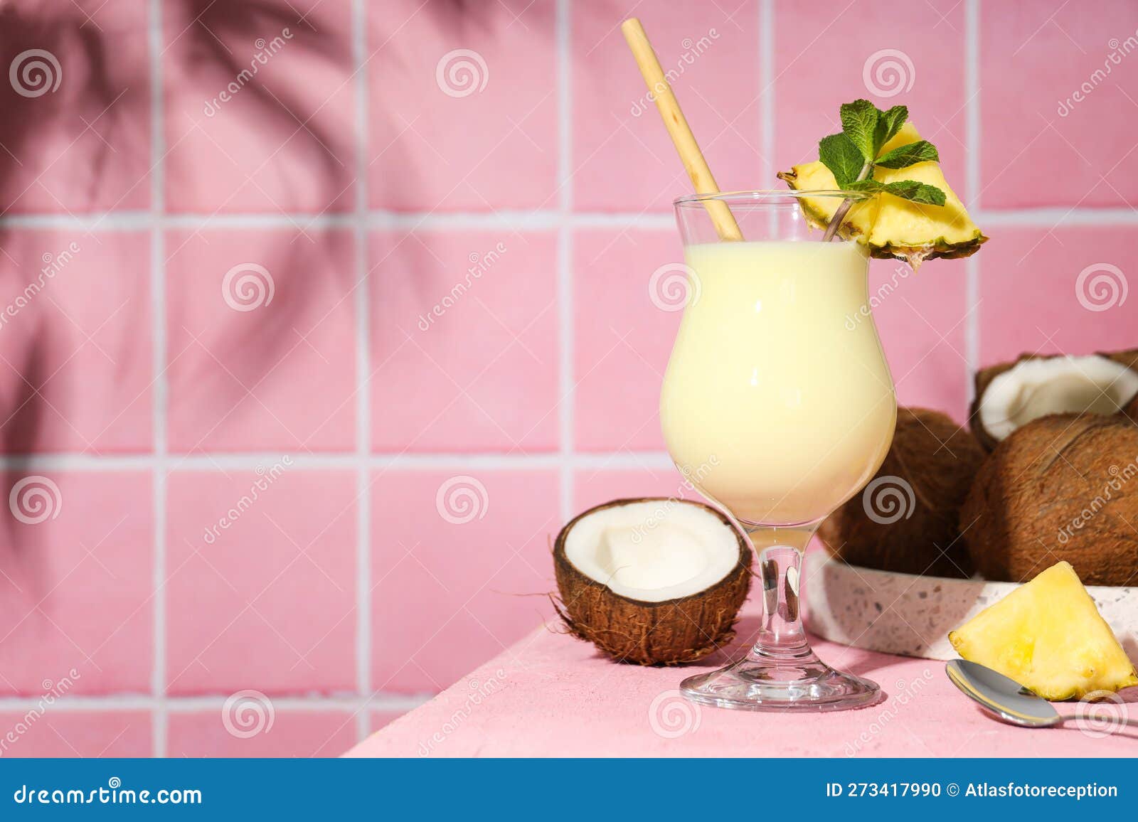 Fresh Summer Cocktail - Pina Colada, Fresh Summer Drink Concept Stock ...