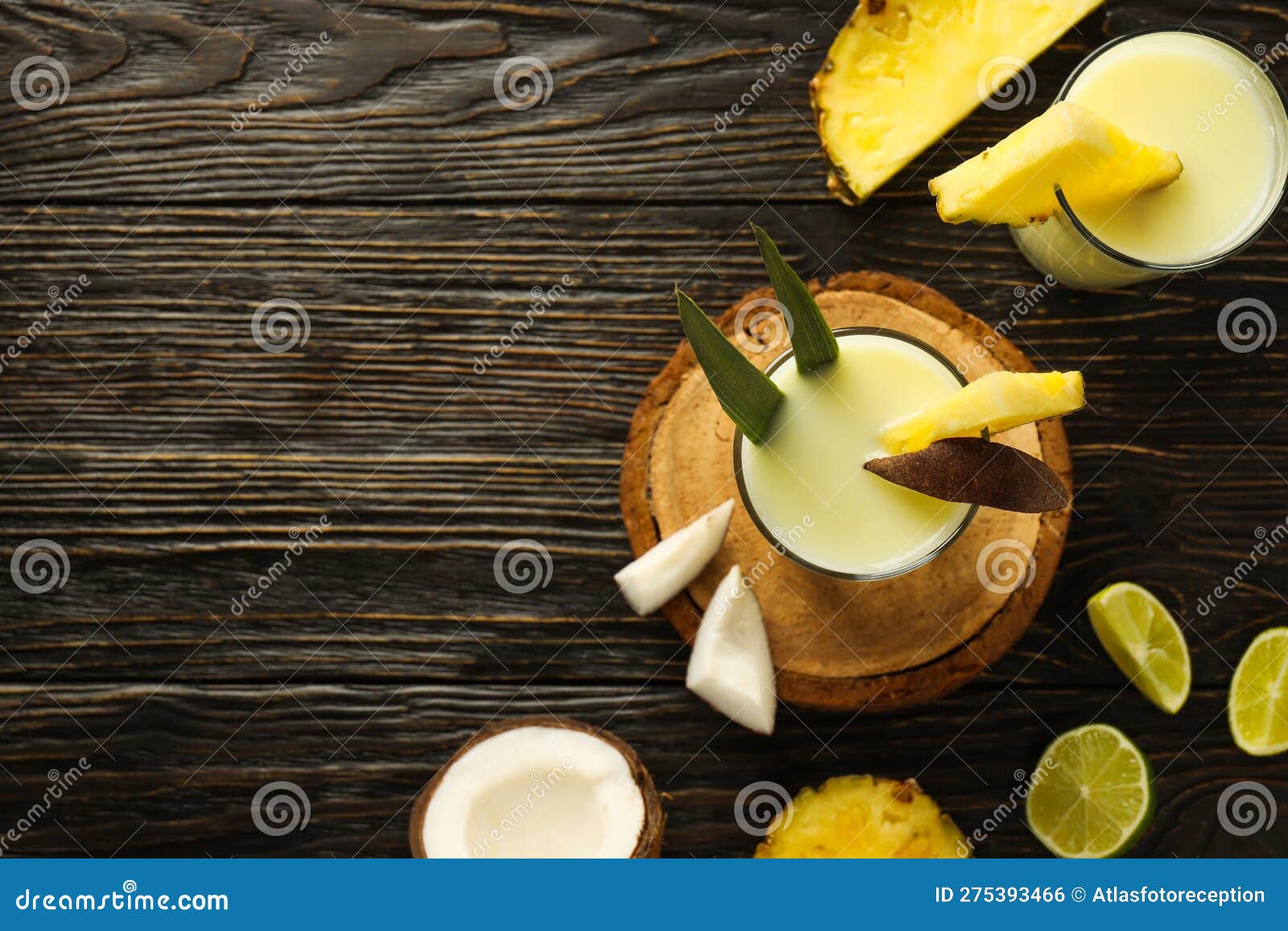 Fresh Summer Cocktail - Pina Colada, Fresh Summer Drink Concept Stock ...