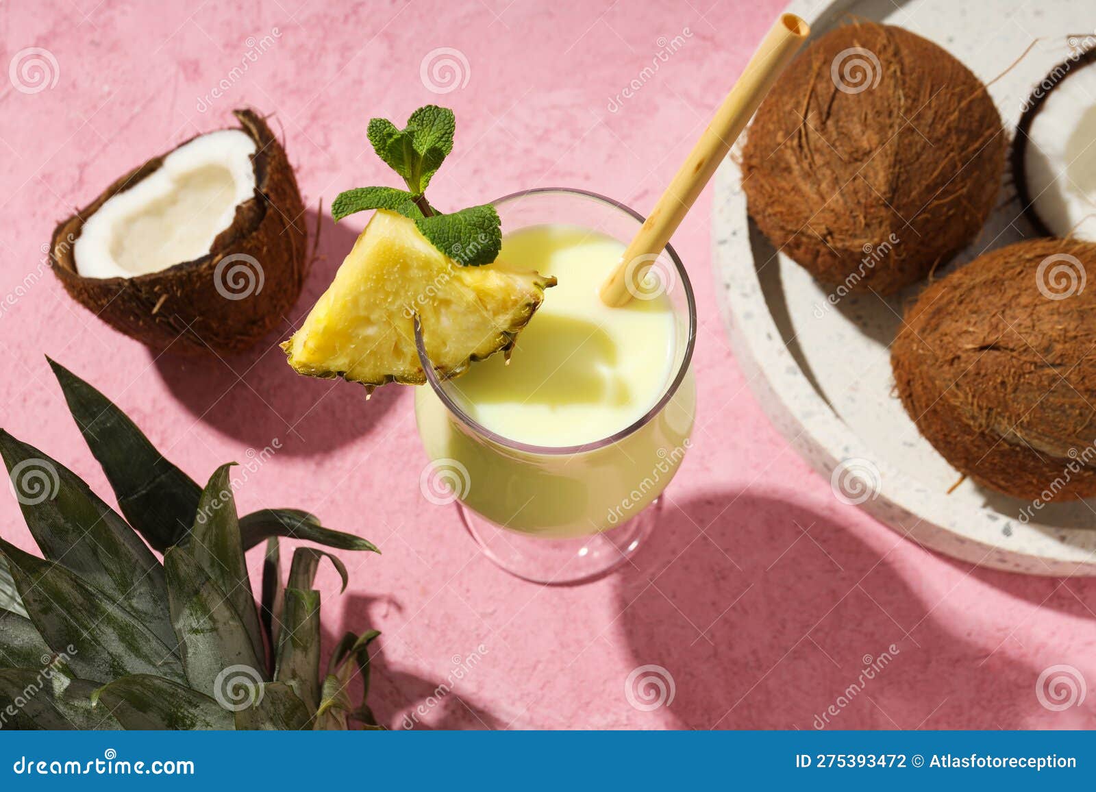 Fresh Summer Cocktail - Pina Colada, Fresh Summer Drink Concept Stock ...
