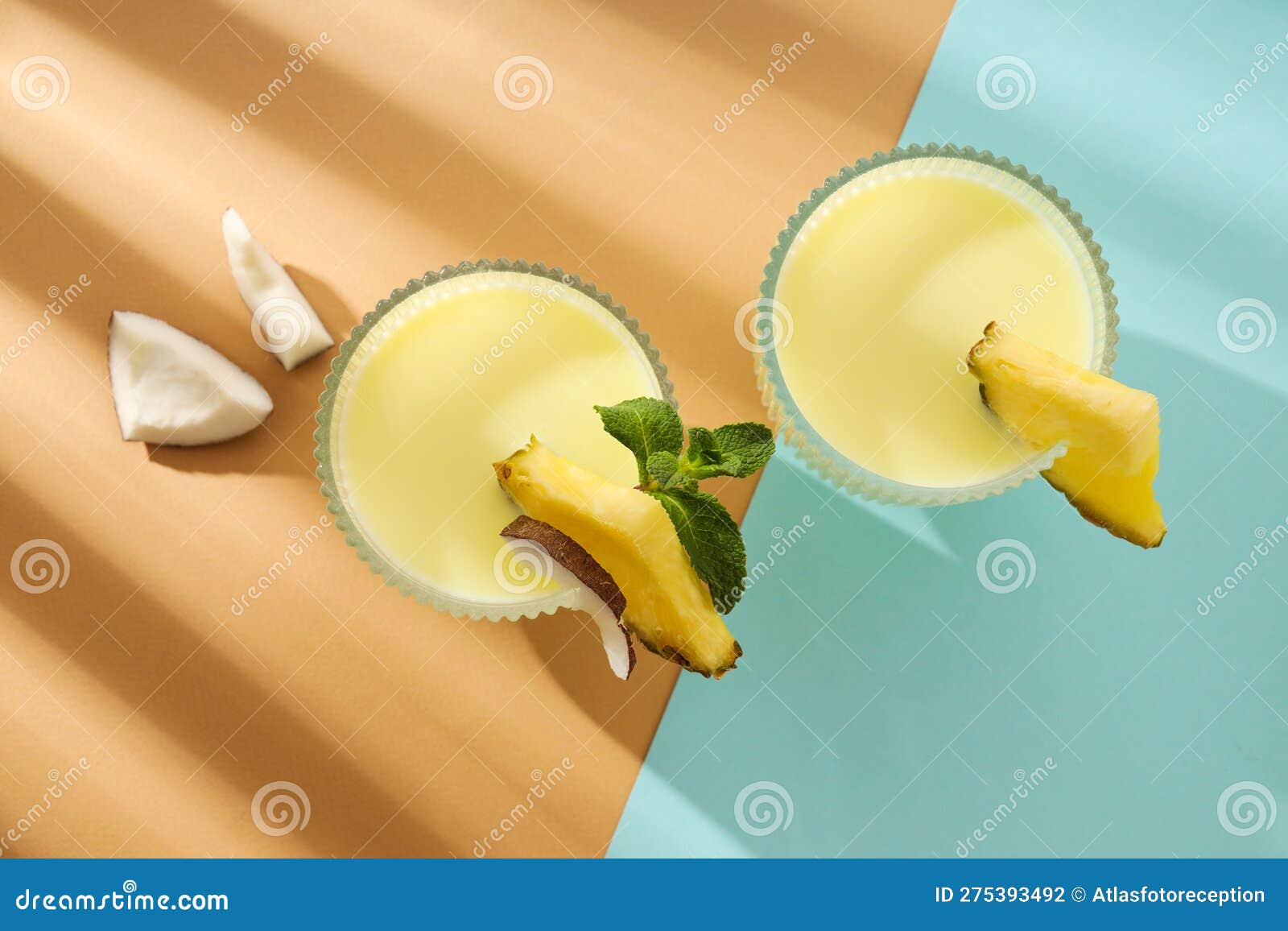 Fresh Summer Cocktail - Pina Colada, Fresh Summer Drink Concept Stock ...