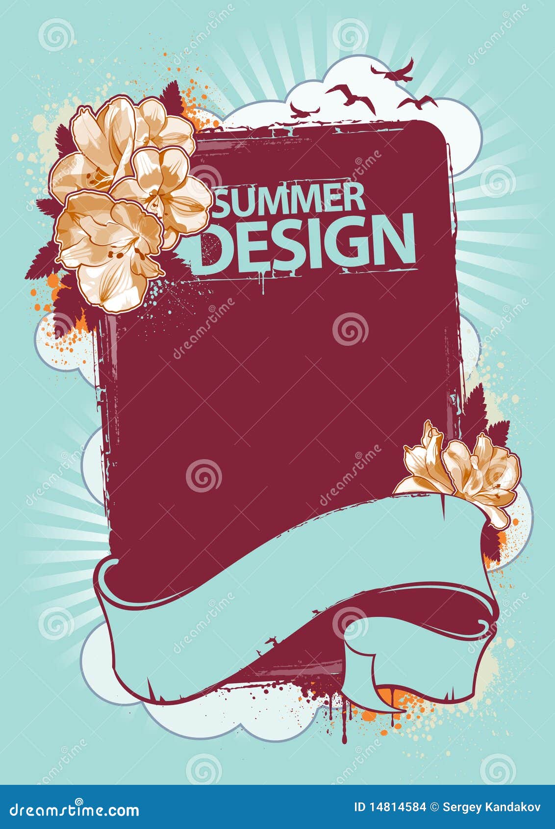 Fresh summer design stock vector. Illustration of exotic - 14814584