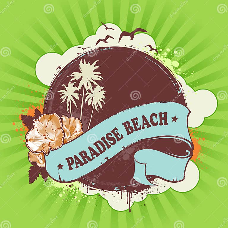 Fresh summer design stock vector. Illustration of beach - 14814591