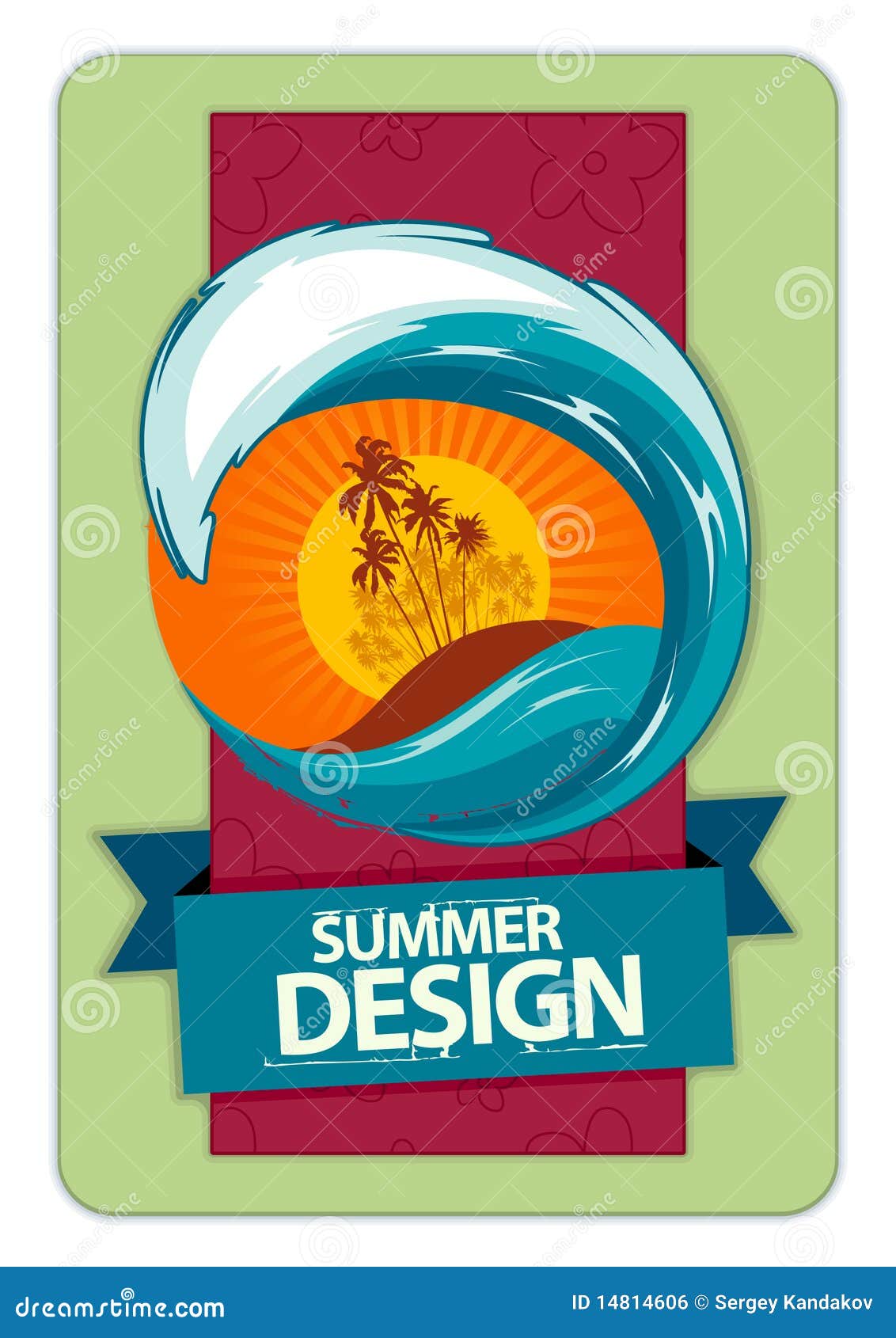 Fresh summer design stock vector. Illustration of element - 14814606