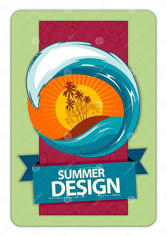 Fresh summer design stock vector. Illustration of element - 14814606