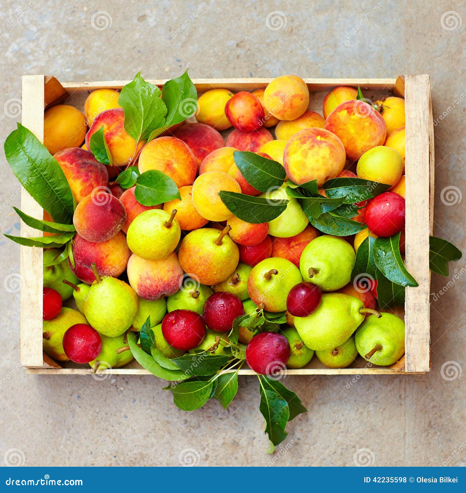 Fresh Summer Fruit in Crate Stock Photo - Image of basket, colorful ...