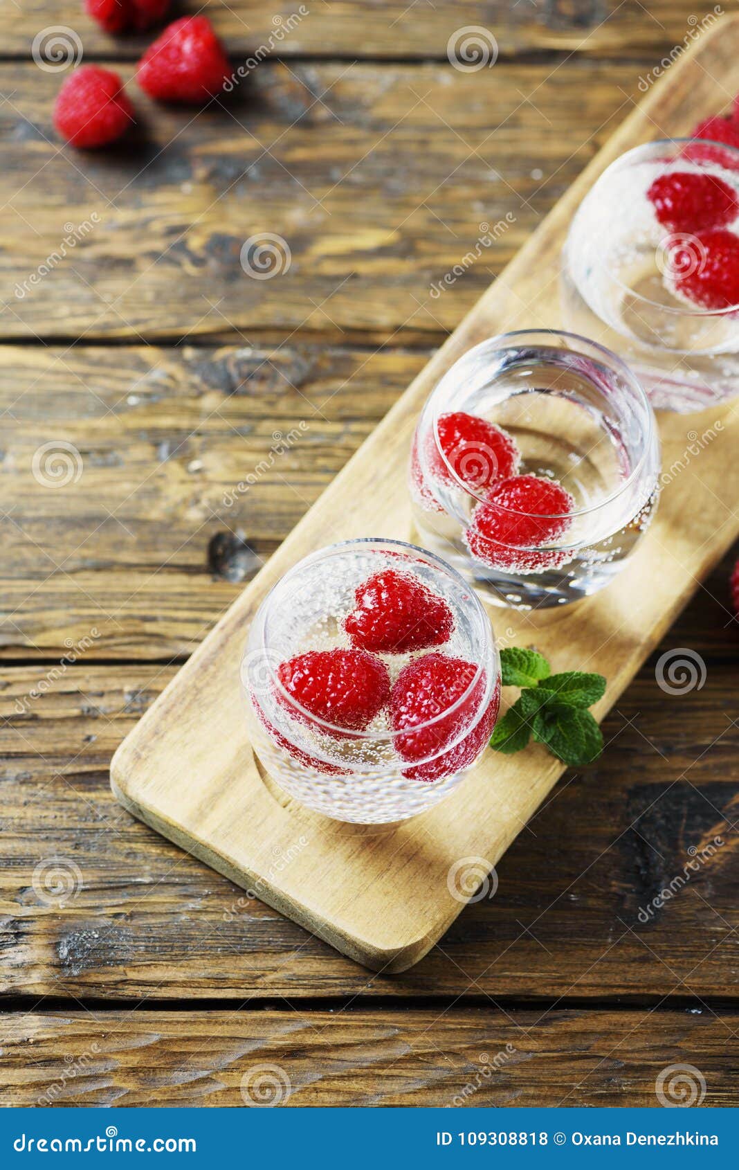 Fresh Summer Soda Cocktail with Raspberry Stock Photo - Image of ...