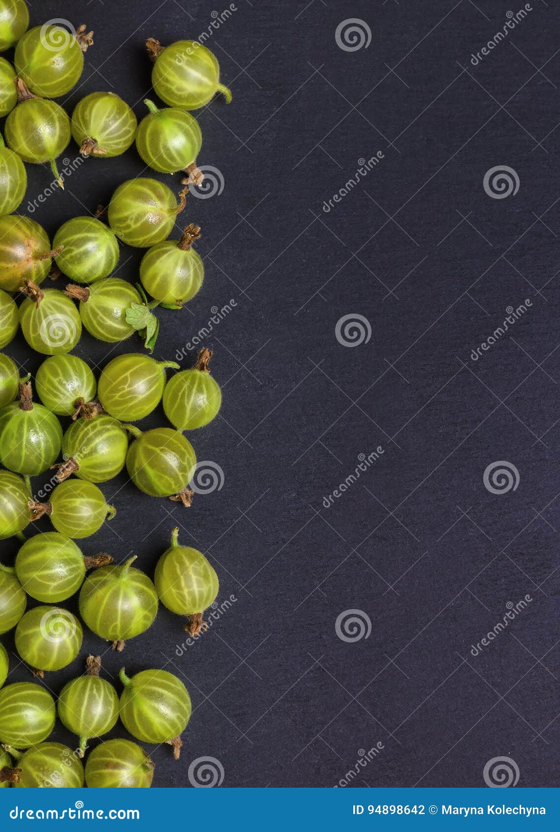 Fresh and Sweet Gooseberry on Darck Background Stock Photo - Image of ...