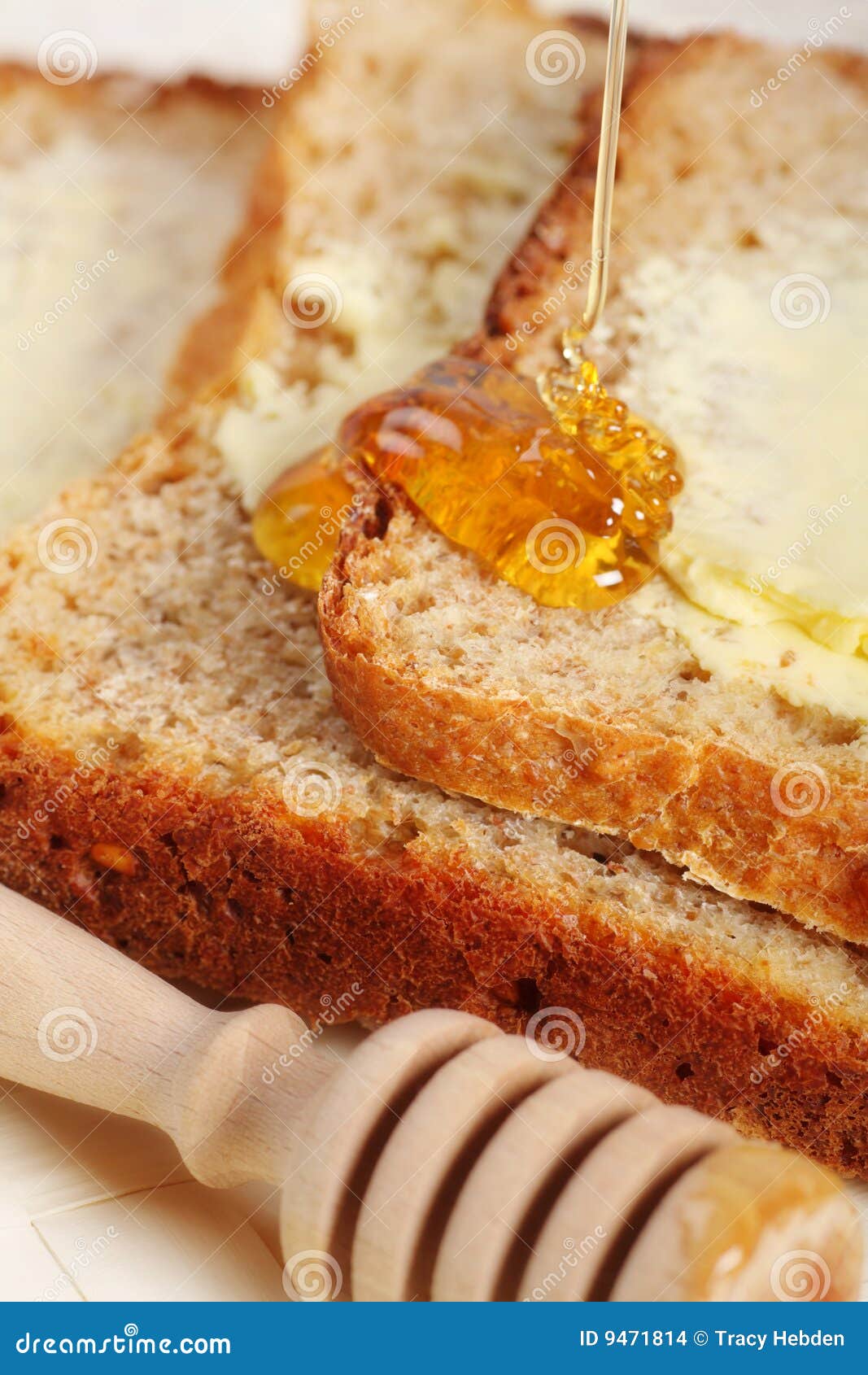 Fresh sweet honey bread stock photo. Image of bread, vegetarian - 9471814