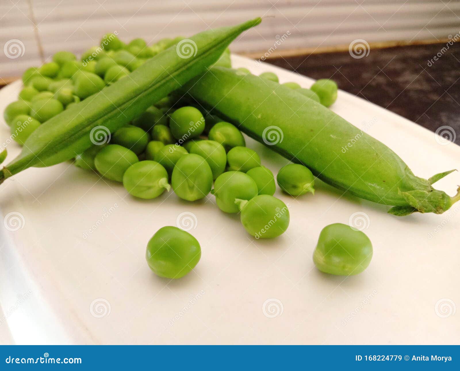 Fresh Sweet Indian Green Peas Stock Image - Image of background ...