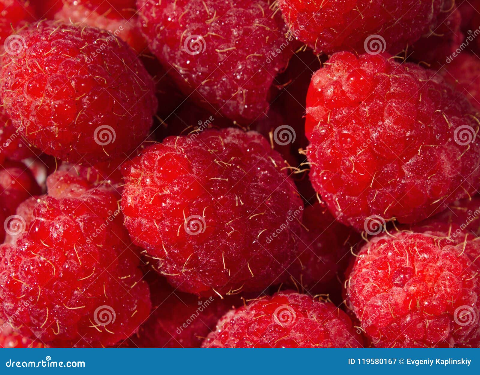 Fresh and Sweet Red Raspberries Texture Background. Stock Image - Image ...