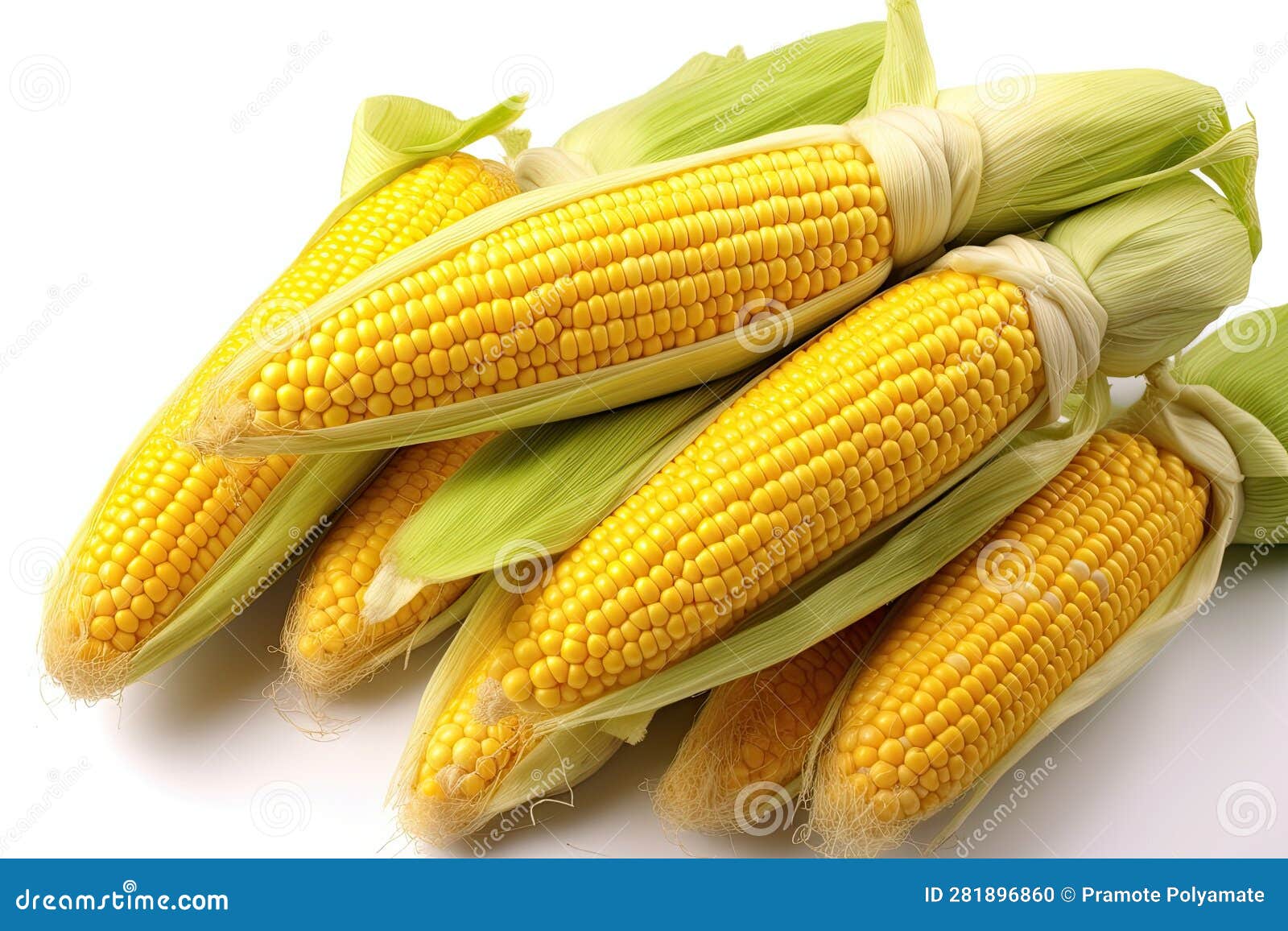 Fresh Sweetcorn Isolated on White Background. Generative Ai Stock ...