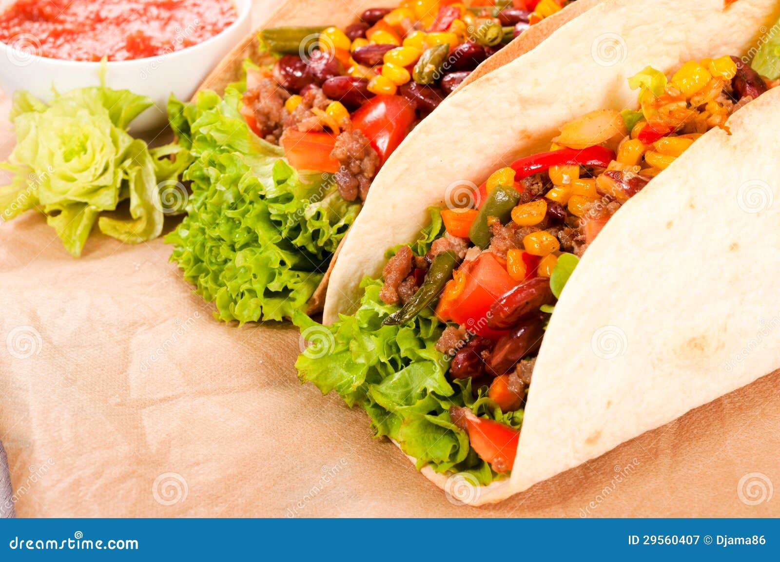Fresh tacos stock image. Image of cooked, meal, dinner - 29560407