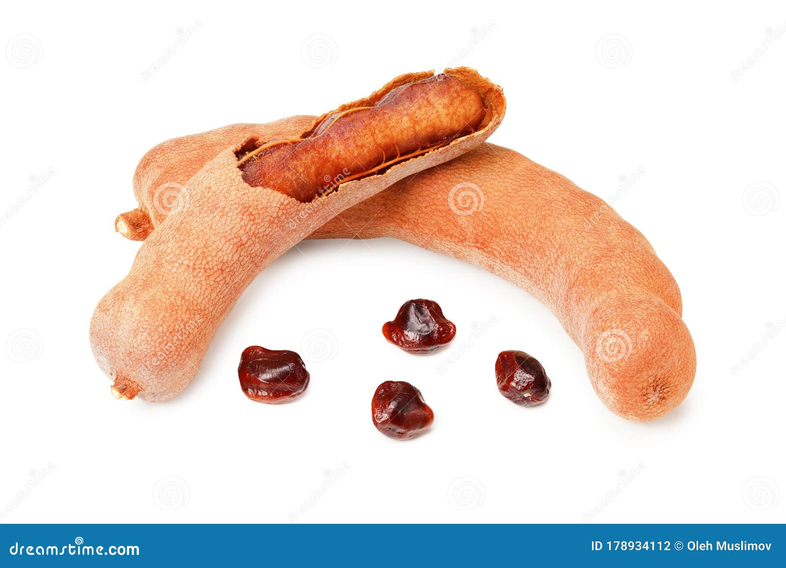 Fresh Tamarind Fruits Isolated on White Background Stock Photo - Image ...