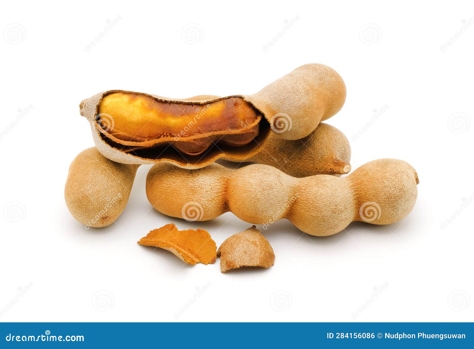 Fresh Tamarind Fruits Isolated on White Stock Photo - Image of sharbat ...