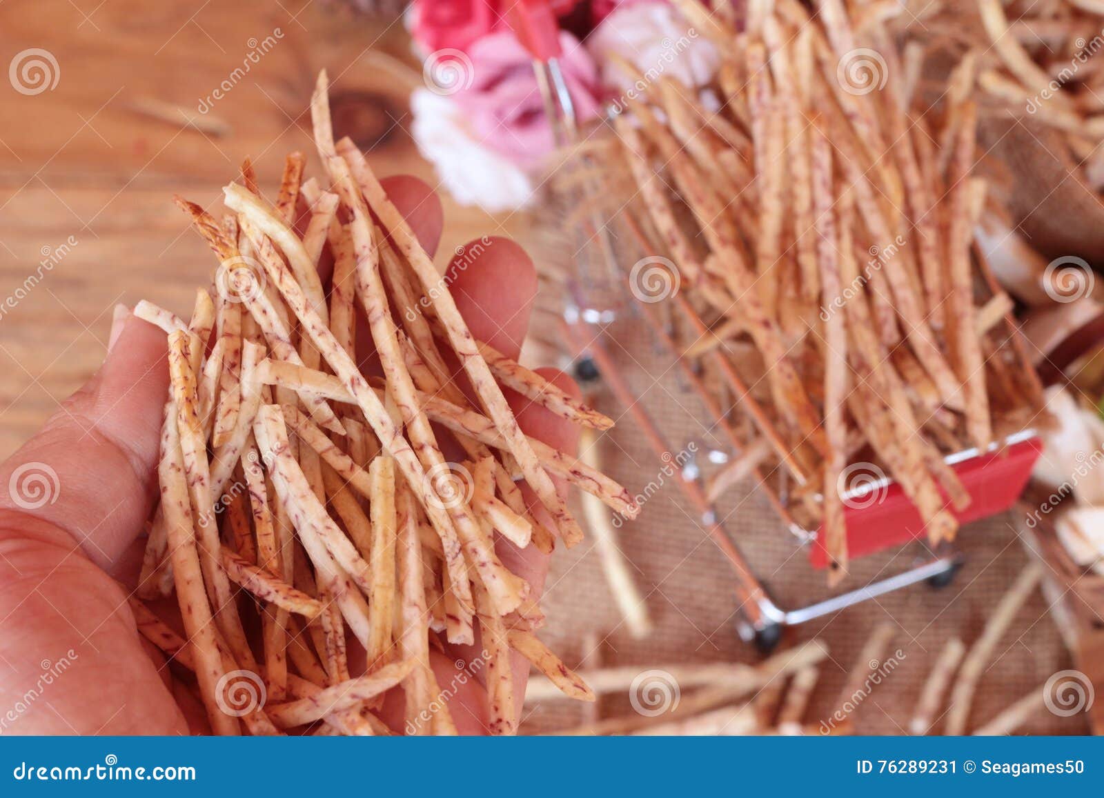 Fresh Taro and Taro Stick with Salt. Stock Image - Image of snack ...