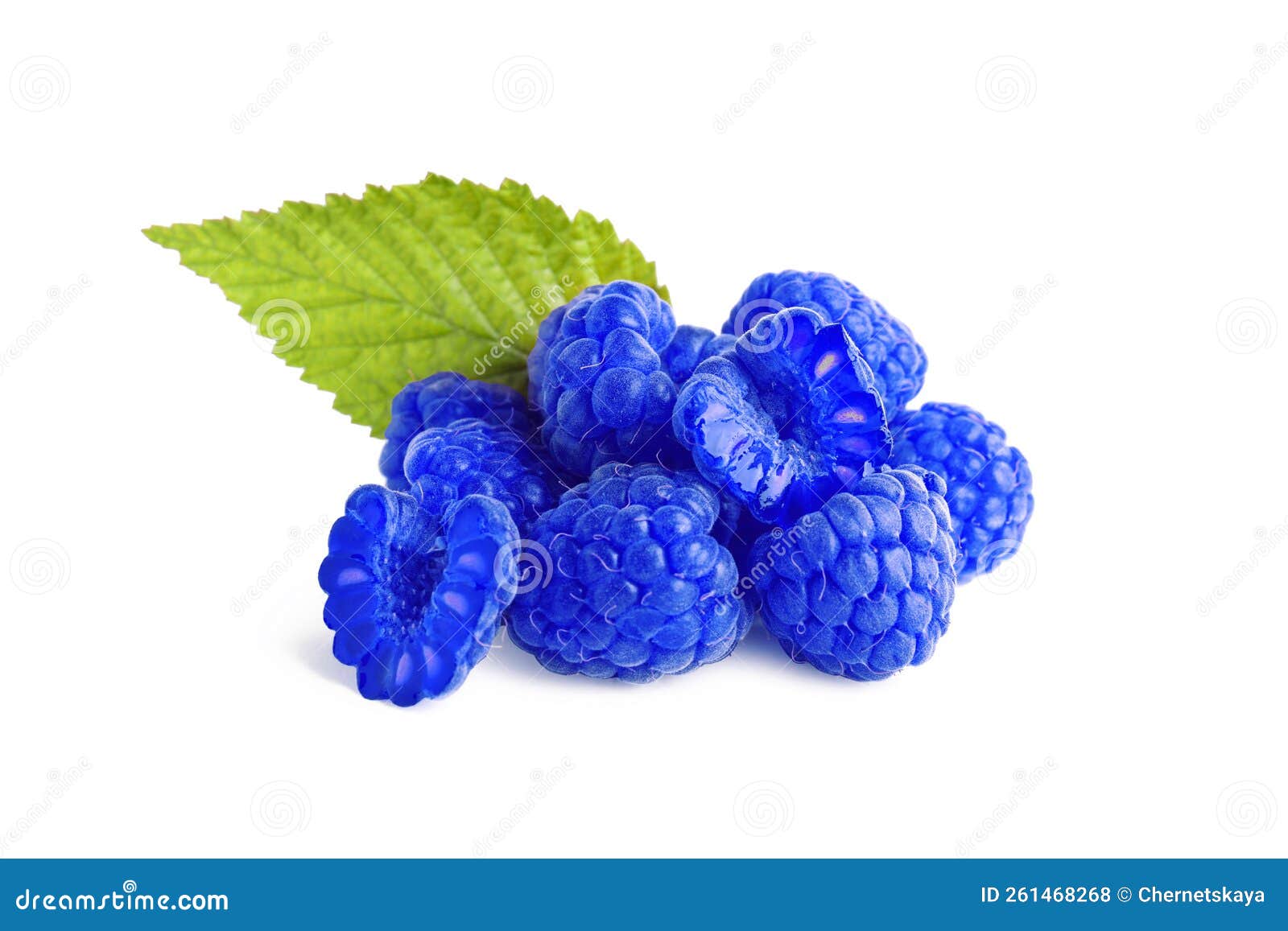 Fresh Tasty Blue Raspberries Isolated on White Stock Photo - Image of ...