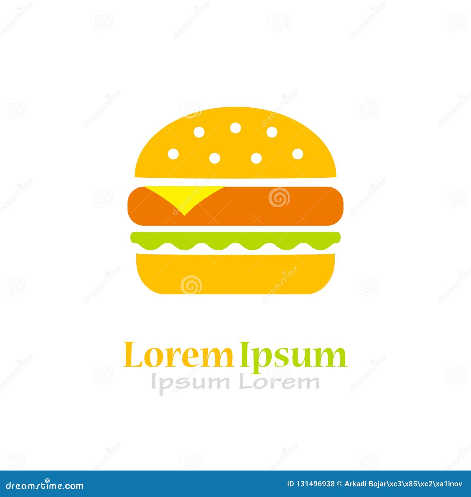 Burger vector logo stock vector. Illustration of cheeseburger - 131496938