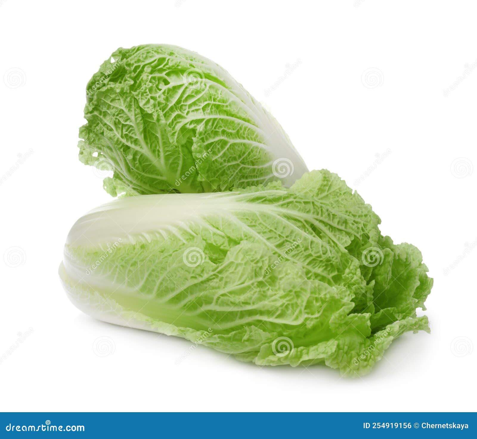 Fresh Tasty Chinese Cabbages on White Background Stock Photo - Image of ...