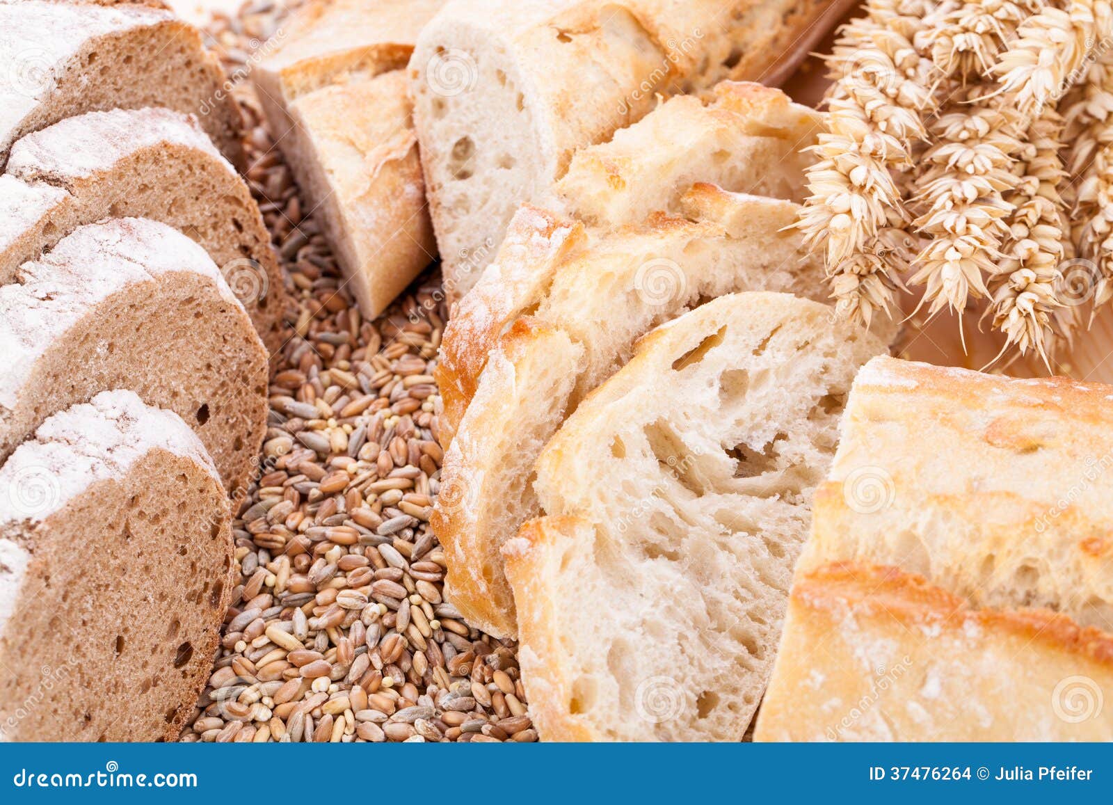 Fresh Tasty Mixed Bread Slice Bakery Loaf Stock Photo - Image of french ...