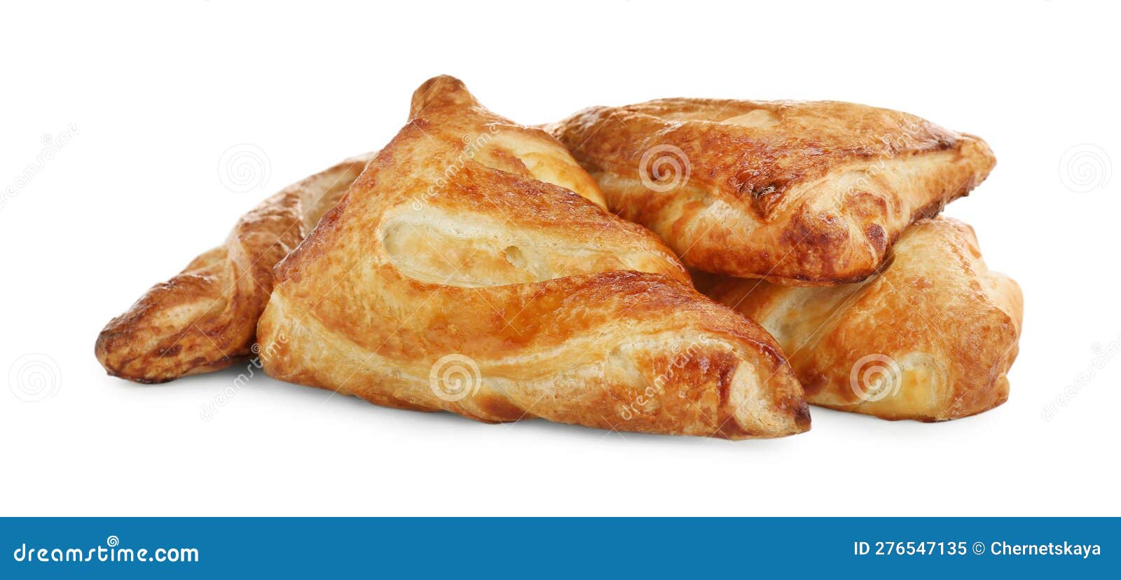 Fresh Tasty Puff Pastry on White Background Stock Image - Image of ...