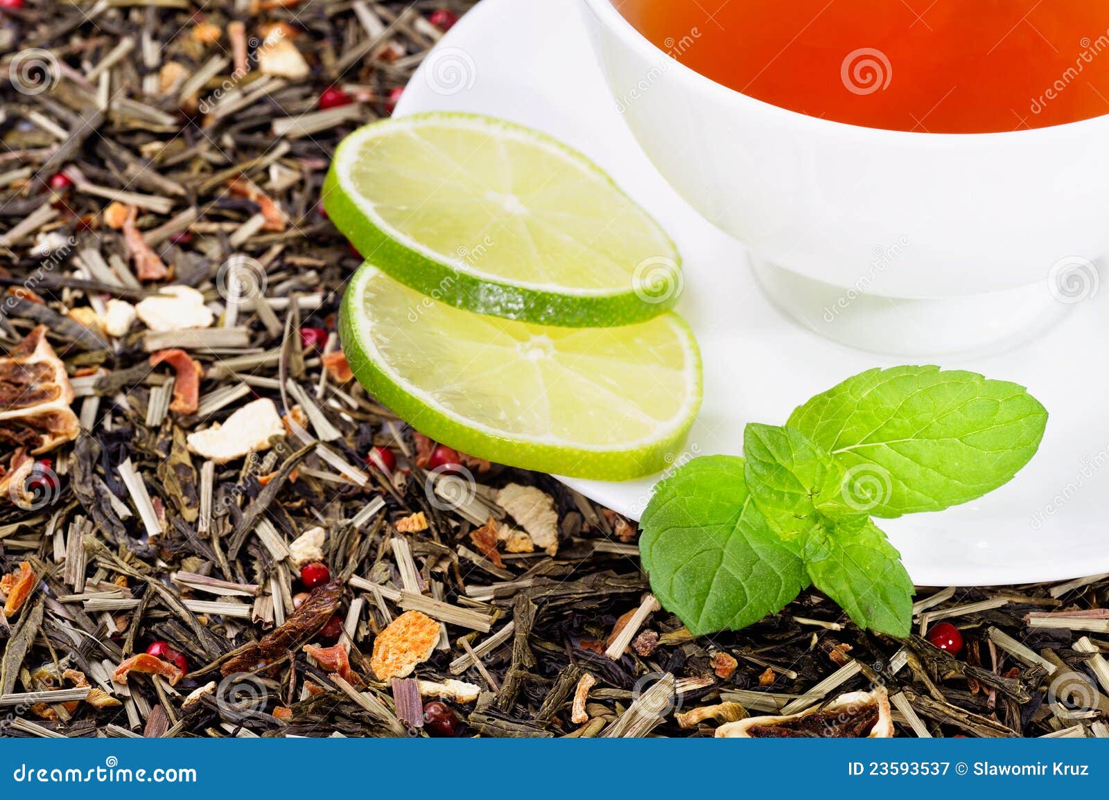 Fresh tea stock image. Image of green, healthy, mint - 23593537