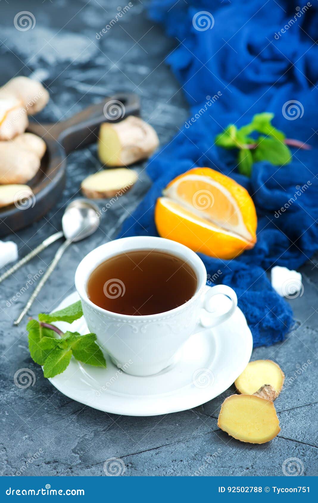 Fresh tea stock photo. Image of leaf, healthy, mint, kitchen - 92502788