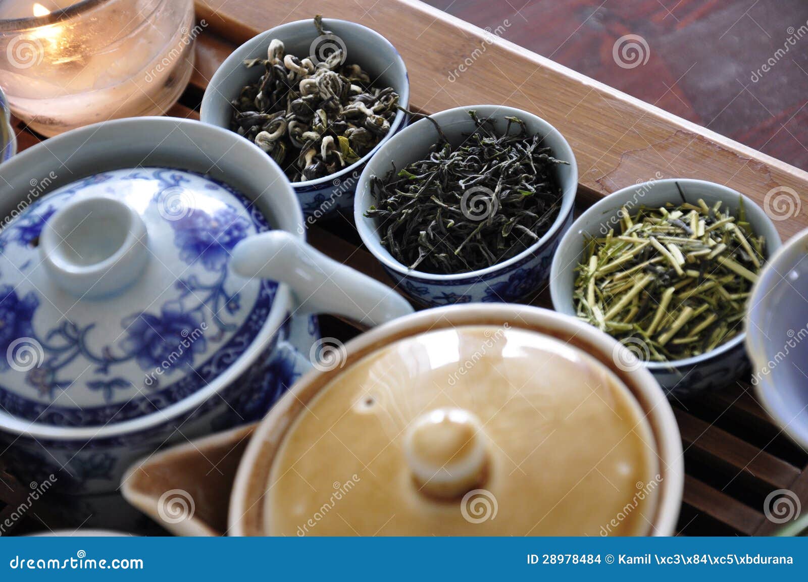 Fresh tea leaves stock photo. Image of ceramic, bowl - 28978484