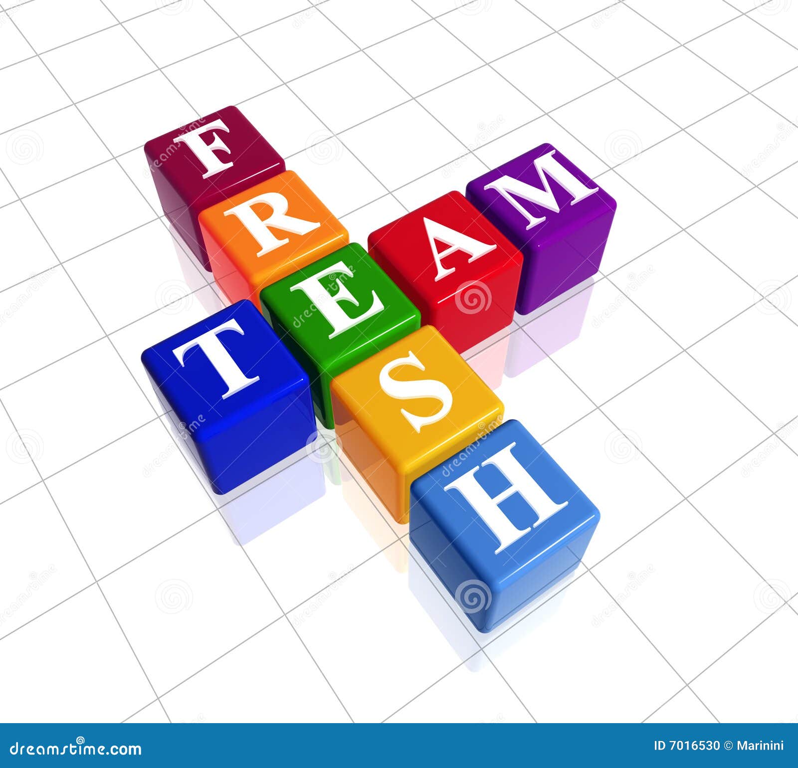 Fresh Team Word Cubes stock illustration. Illustration of green - 7016530