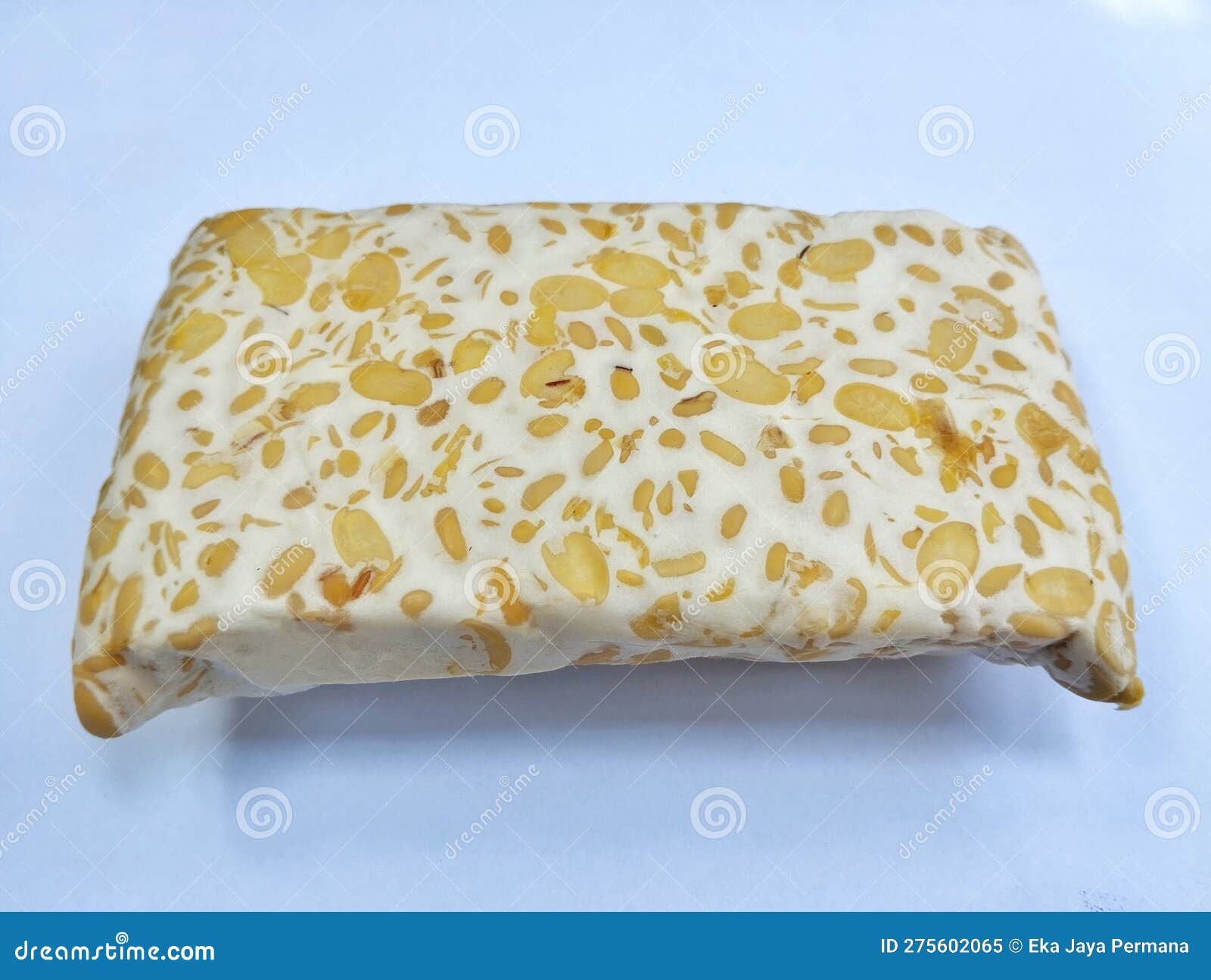 Fresh Tempeh Fermented Soybeans Isolated in White Stock Image - Image ...