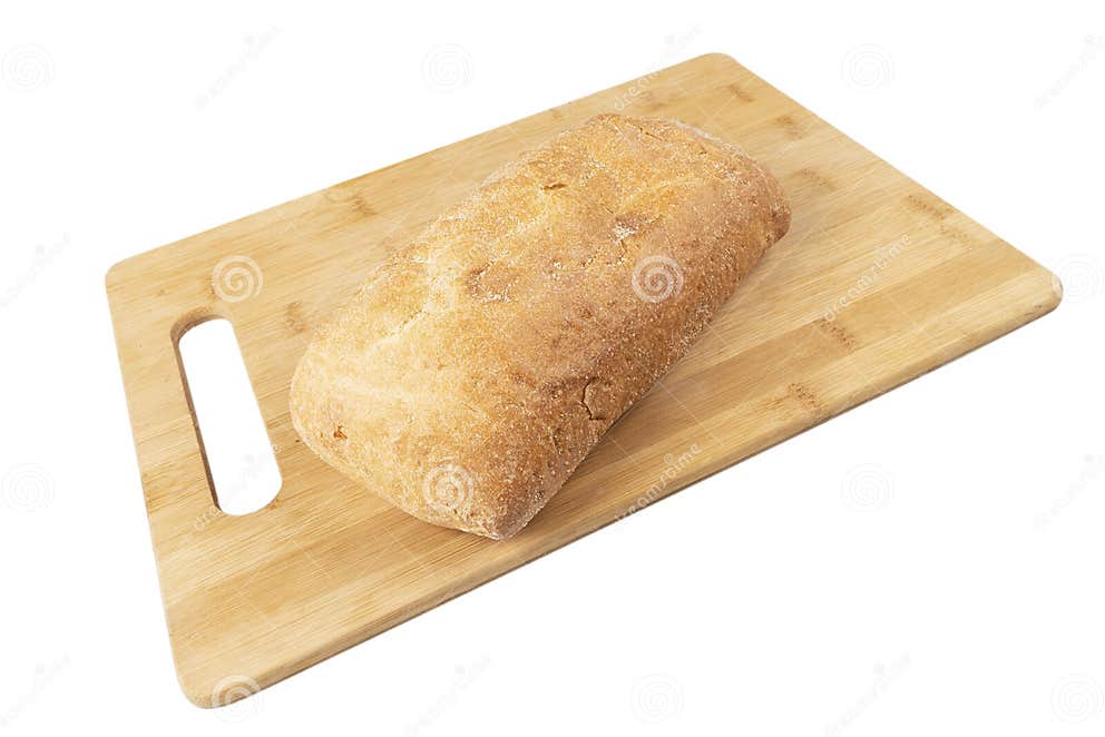 Fresh Testy Wheat Bread Isolated on White Background. Bakery Concept ...