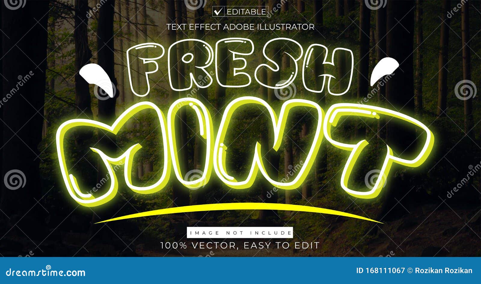 Fresh Text Effect Design Editable Vector Stock Illustration ... Fresh Text Effect Design Editable Vector Stock Illustration ...