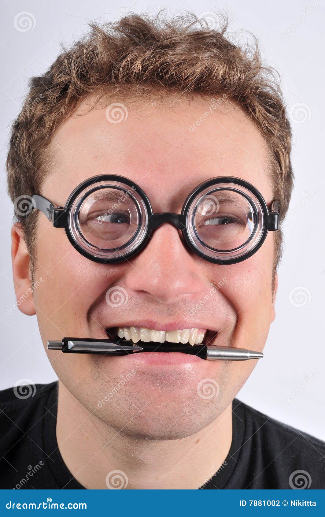 Fresh thinking, nerd, geek stock photo. Image of caucasian - 7881002