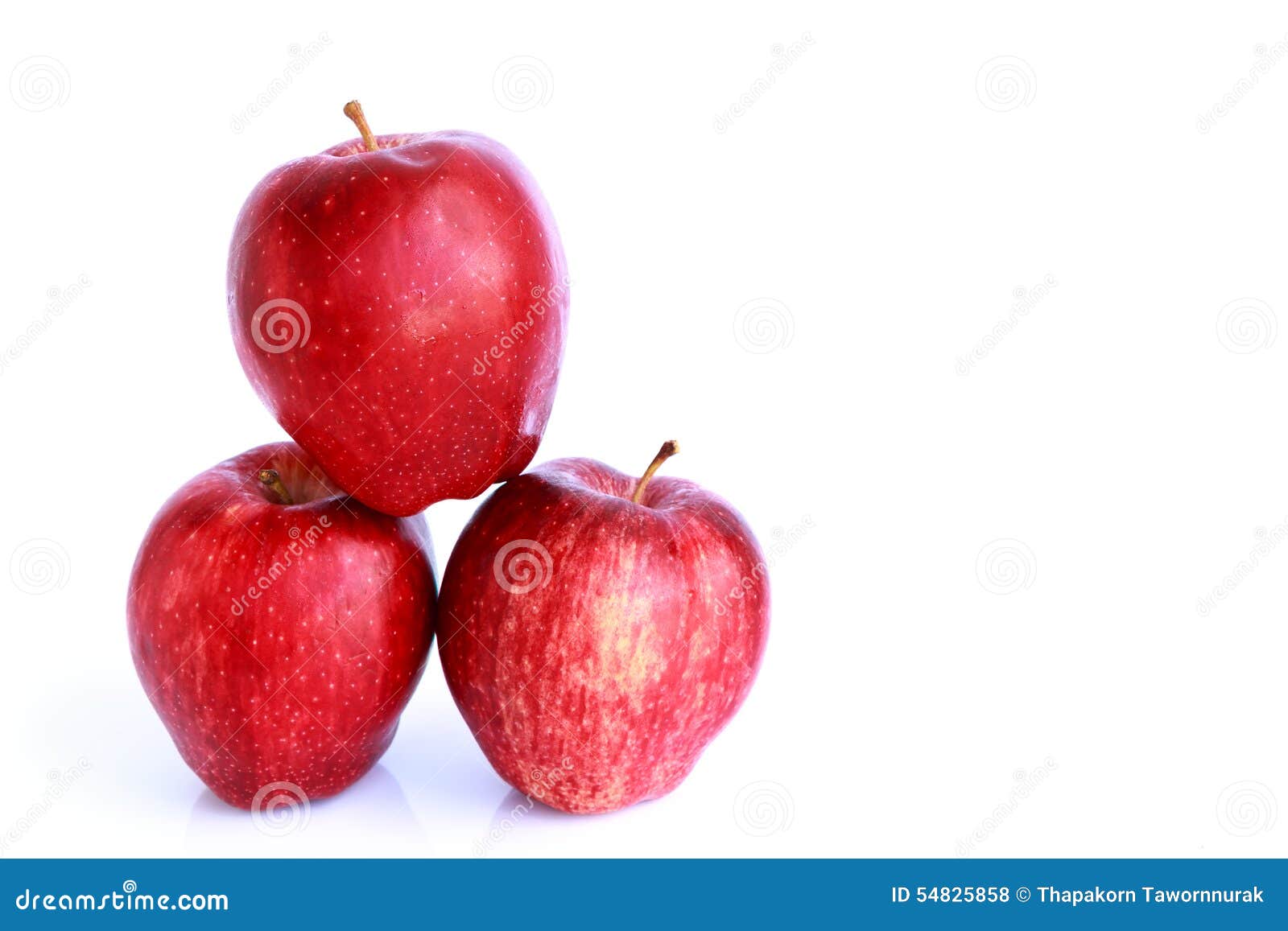 Fresh Three Red Apples Isolated Stock Photo - Image of fresh, three ...