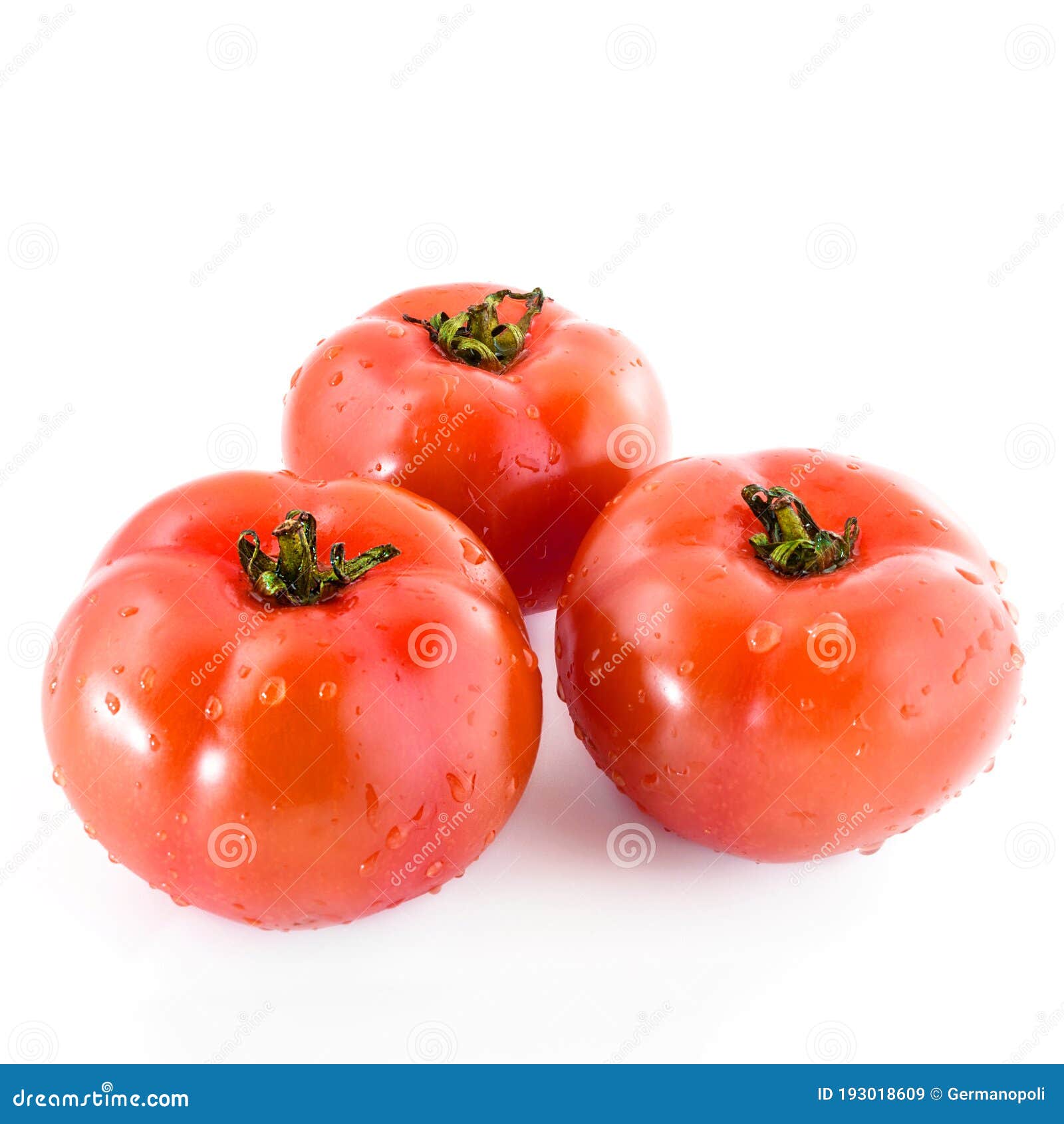 Fresh three tomatoes stock image. Image of dinner, lunch - 193018609
