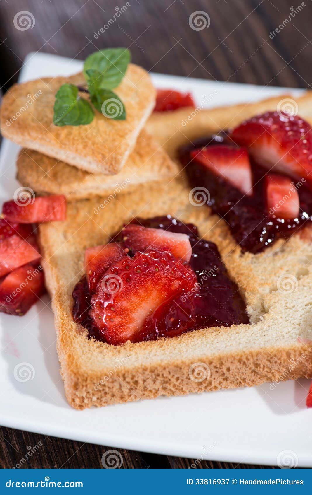 Fresh Toast with Jam (breakfast) Stock Image - Image of ingredient ...