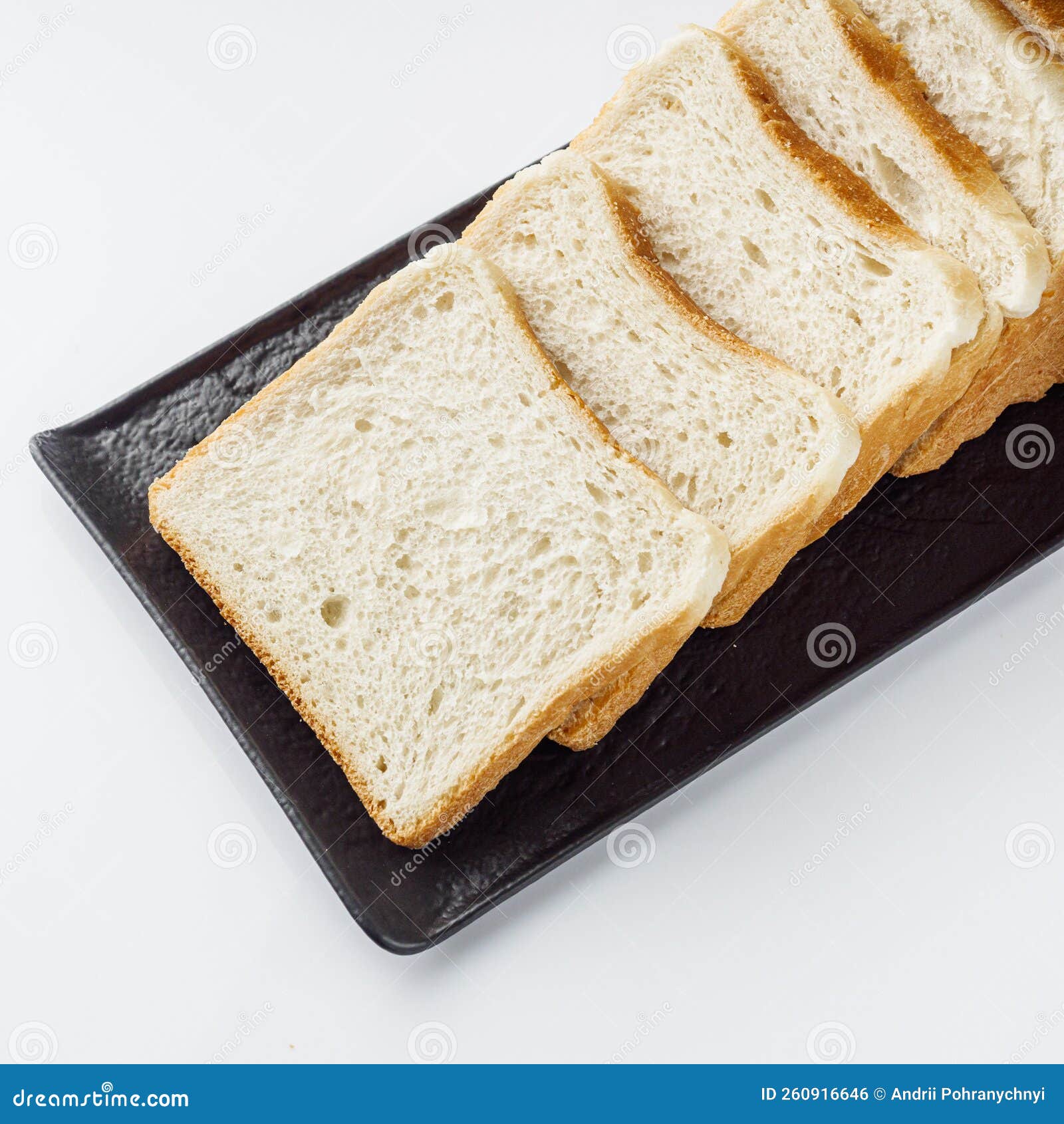 Fresh Toasted Bread on a White Background Stock Photo - Image of bread ...