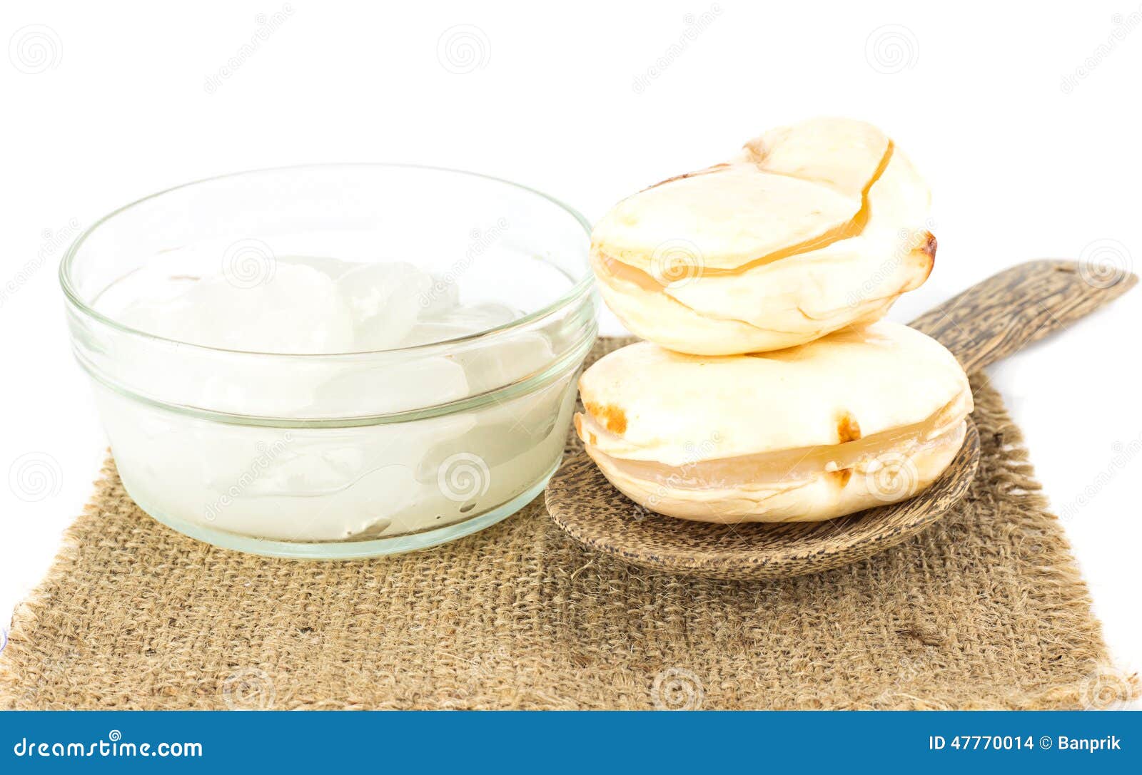 Fresh Toddy Palm Fruit and Bowl of Thai Dessert Stock Photo - Image of ...