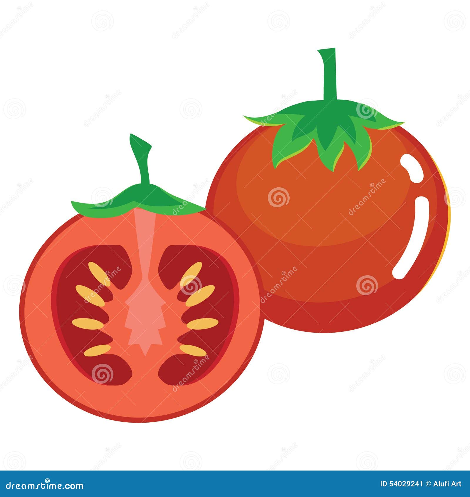 Tomato Fruit Icon Logo Design Vector Color Illustration | CartoonDealer ...
