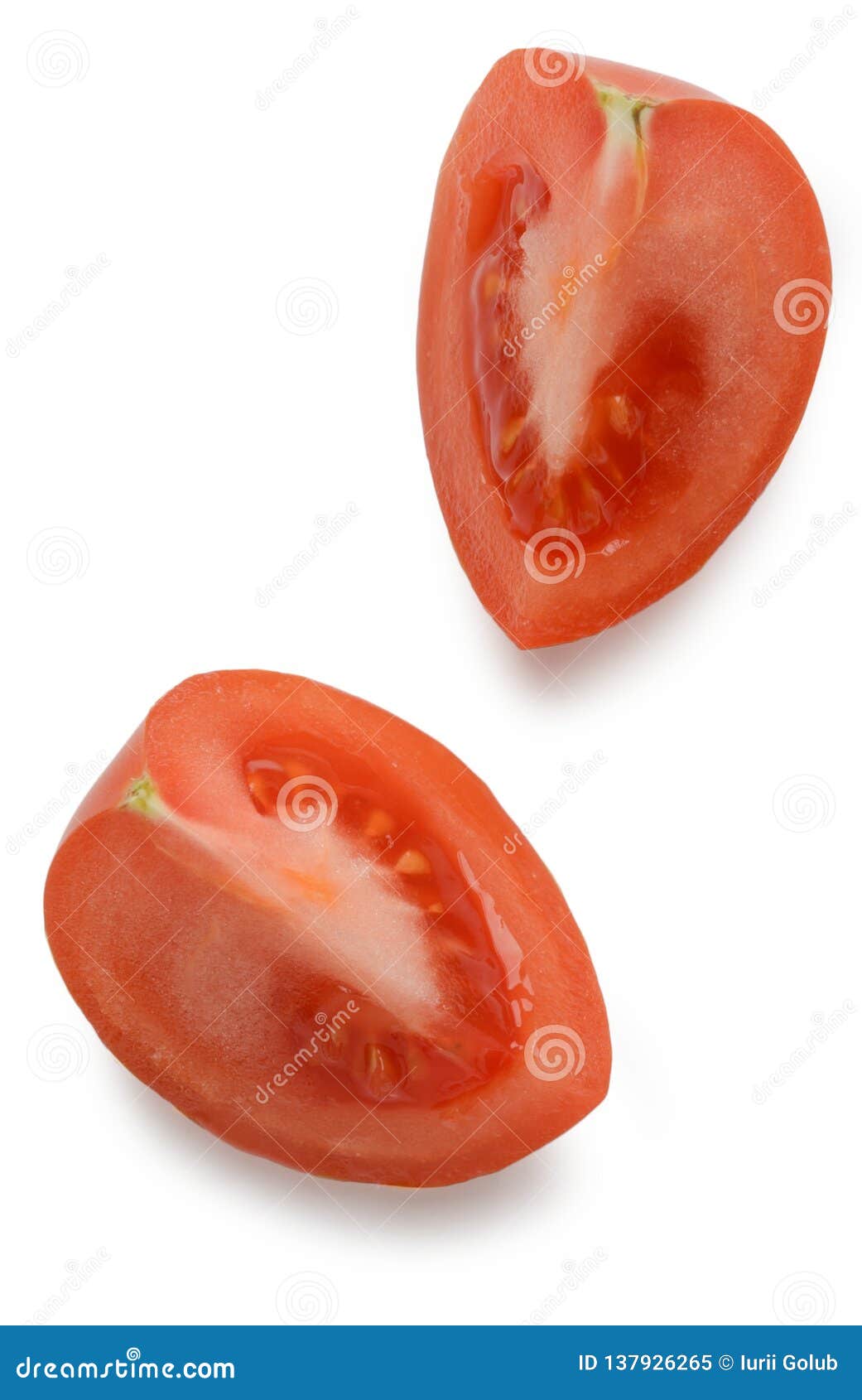 Fresh Tomato Pieces on White Stock Image - Image of recipe, natural ...