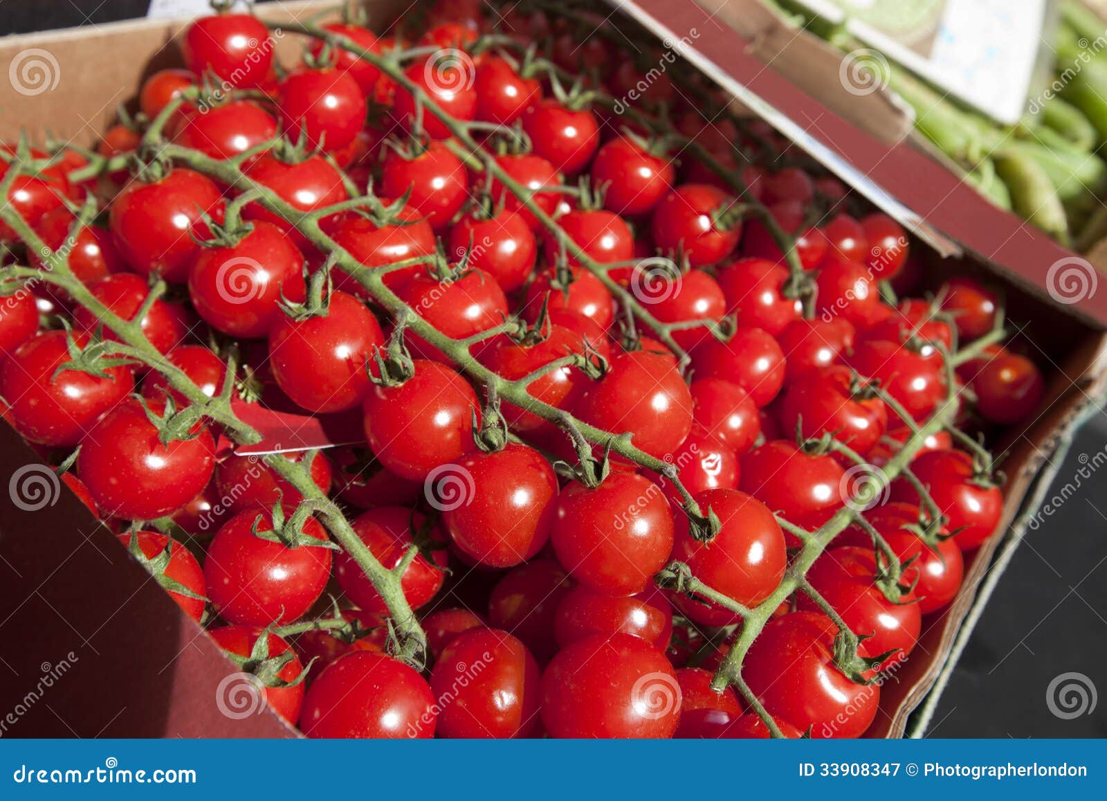 Fresh Tomatoes on Display at Store Stock Image - Image of produce ...